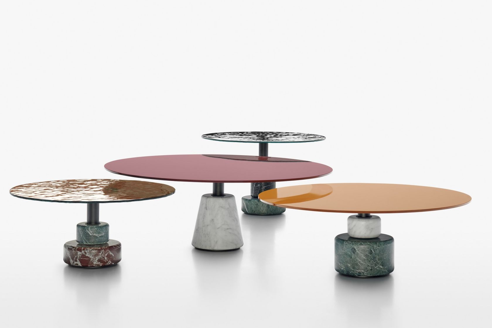 MENHIR Low round coffee table By ACERBIS | design Lodovico Acerbis ...