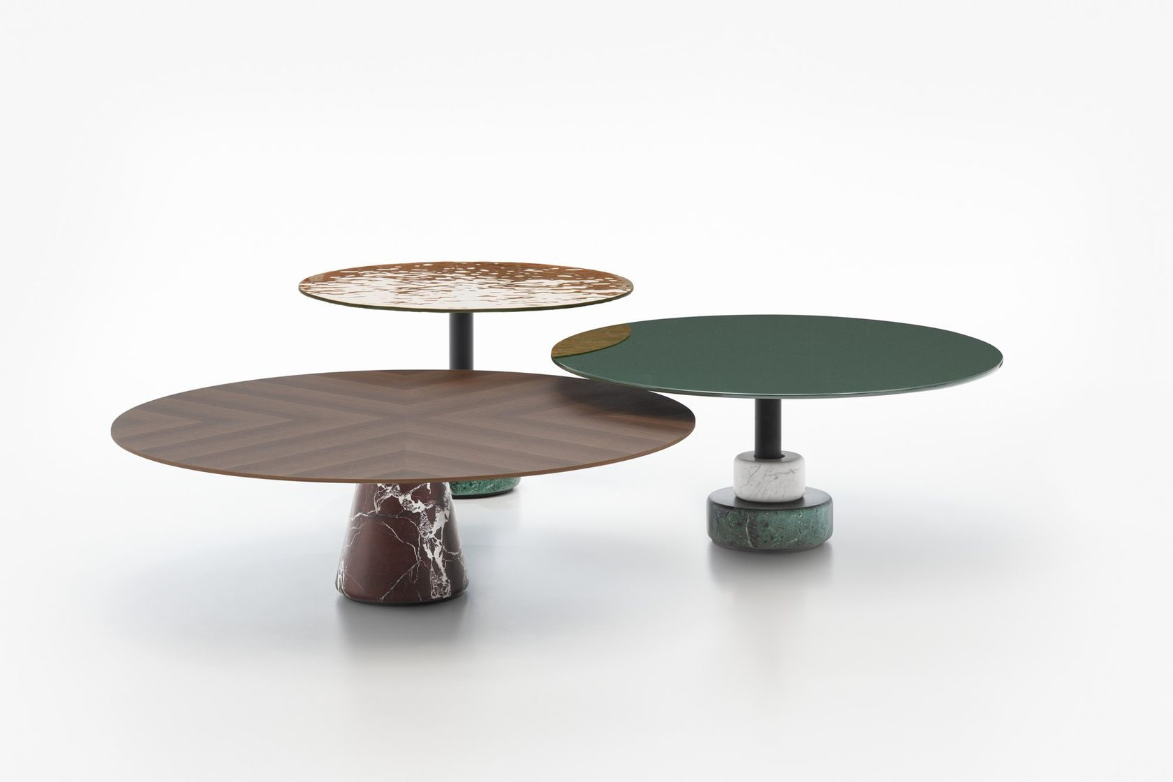 MENHIR Low round coffee table By ACERBIS | design Lodovico Acerbis ...