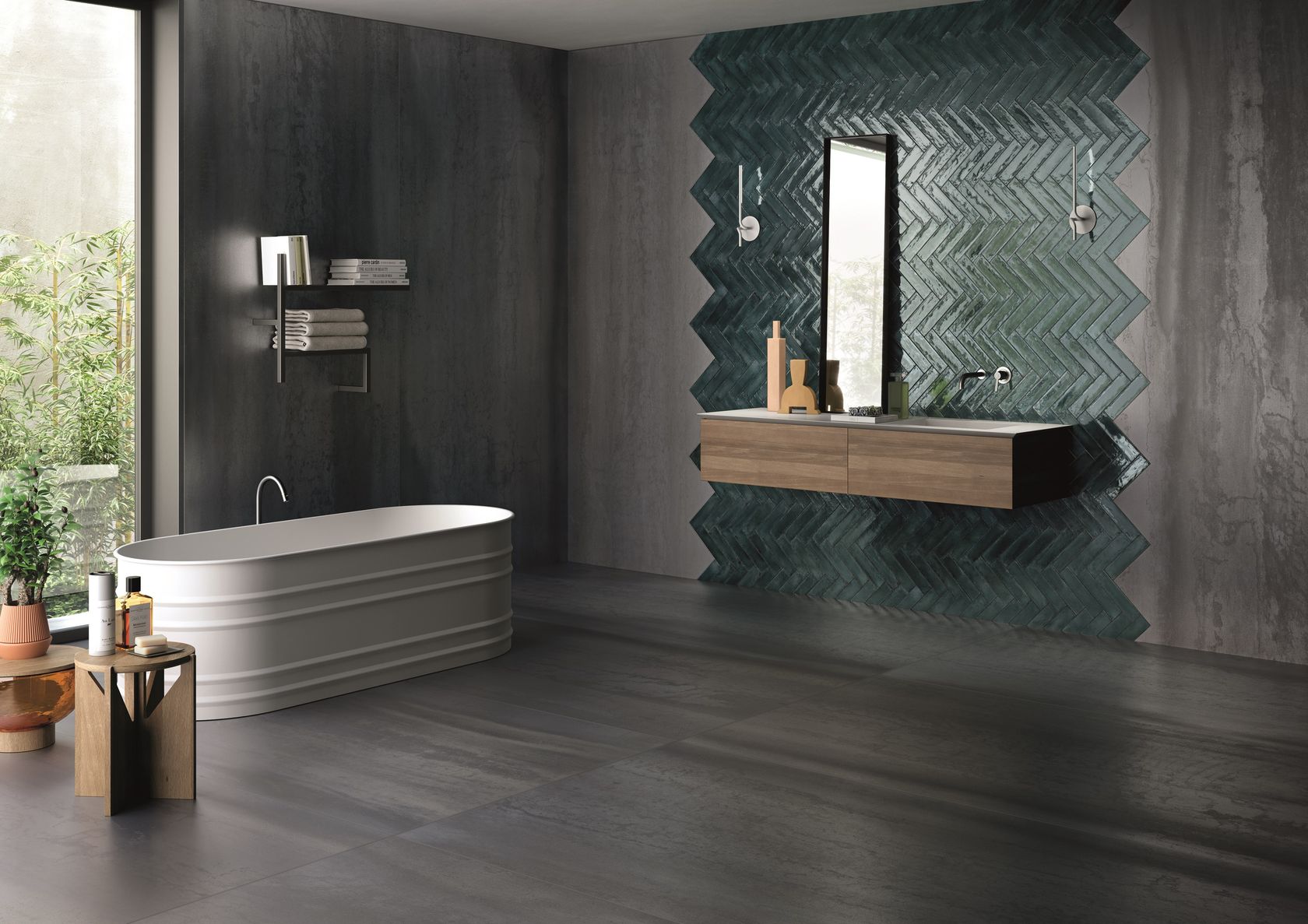Porcelain stoneware wall/floor tiles with metal effect METALLICA ...