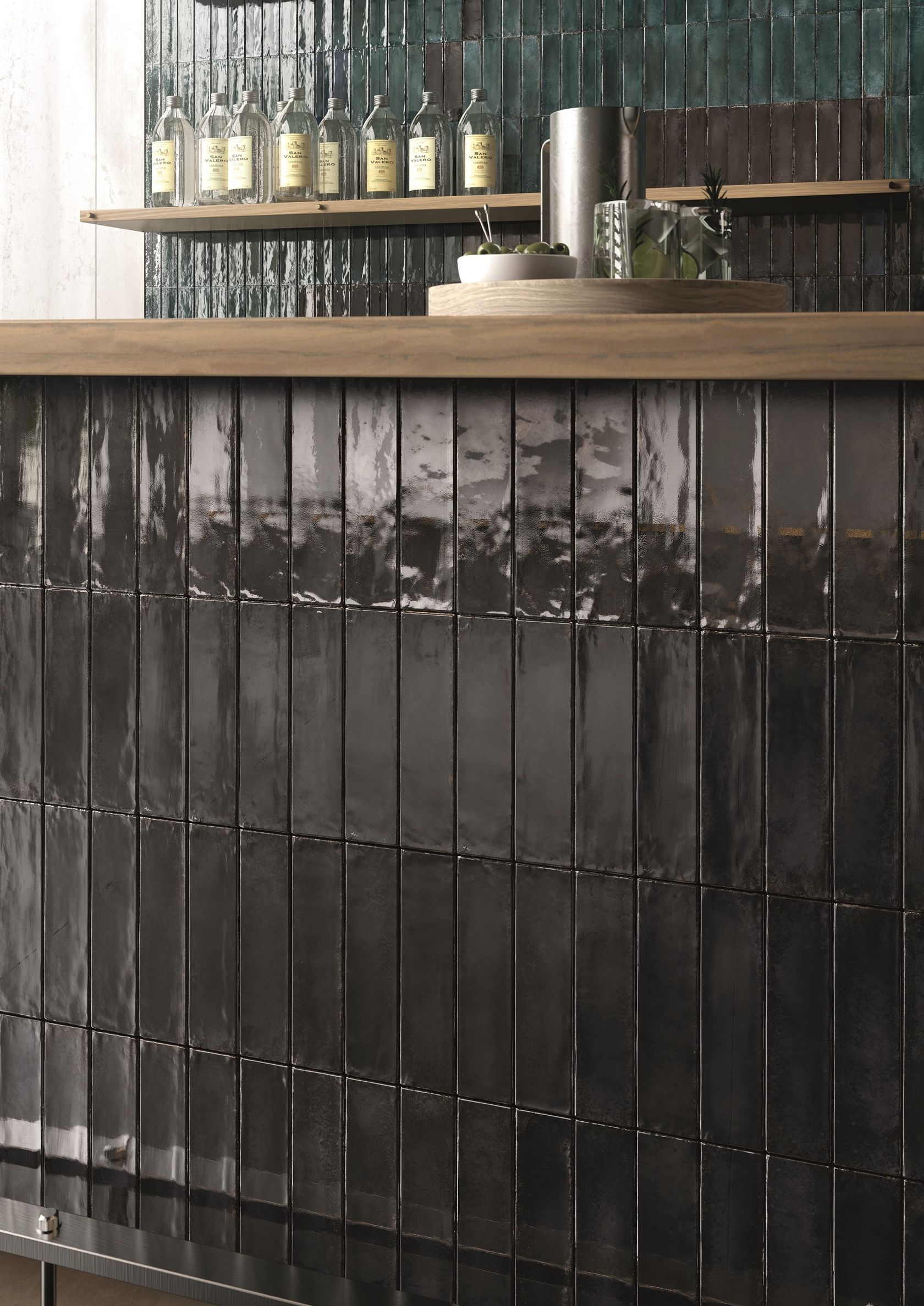 Porcelain stoneware wall/floor tiles with metal effect METALLICA DARK ...