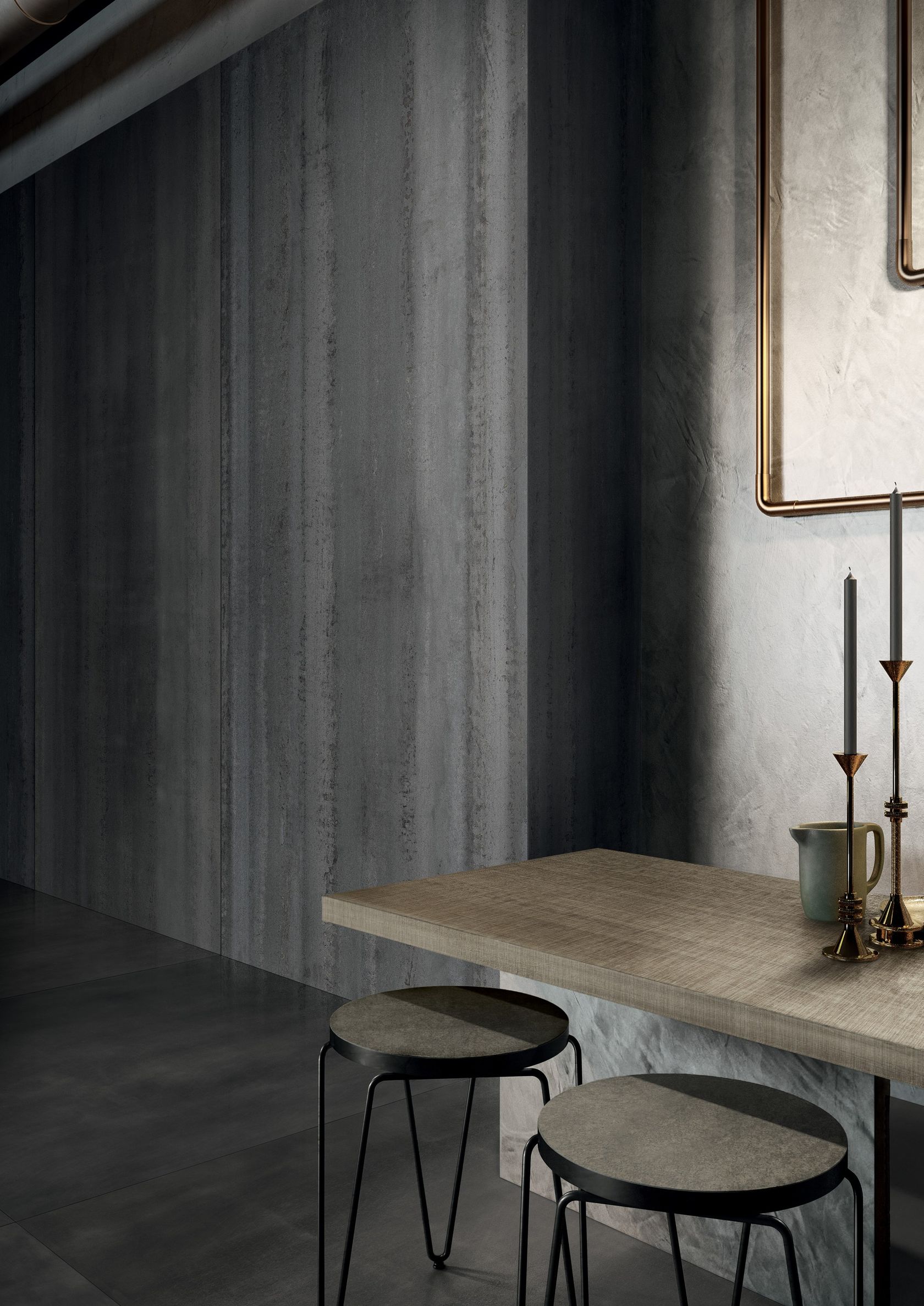 Porcelain stoneware wall/floor tiles with metal effect METAMORFOSI By ...