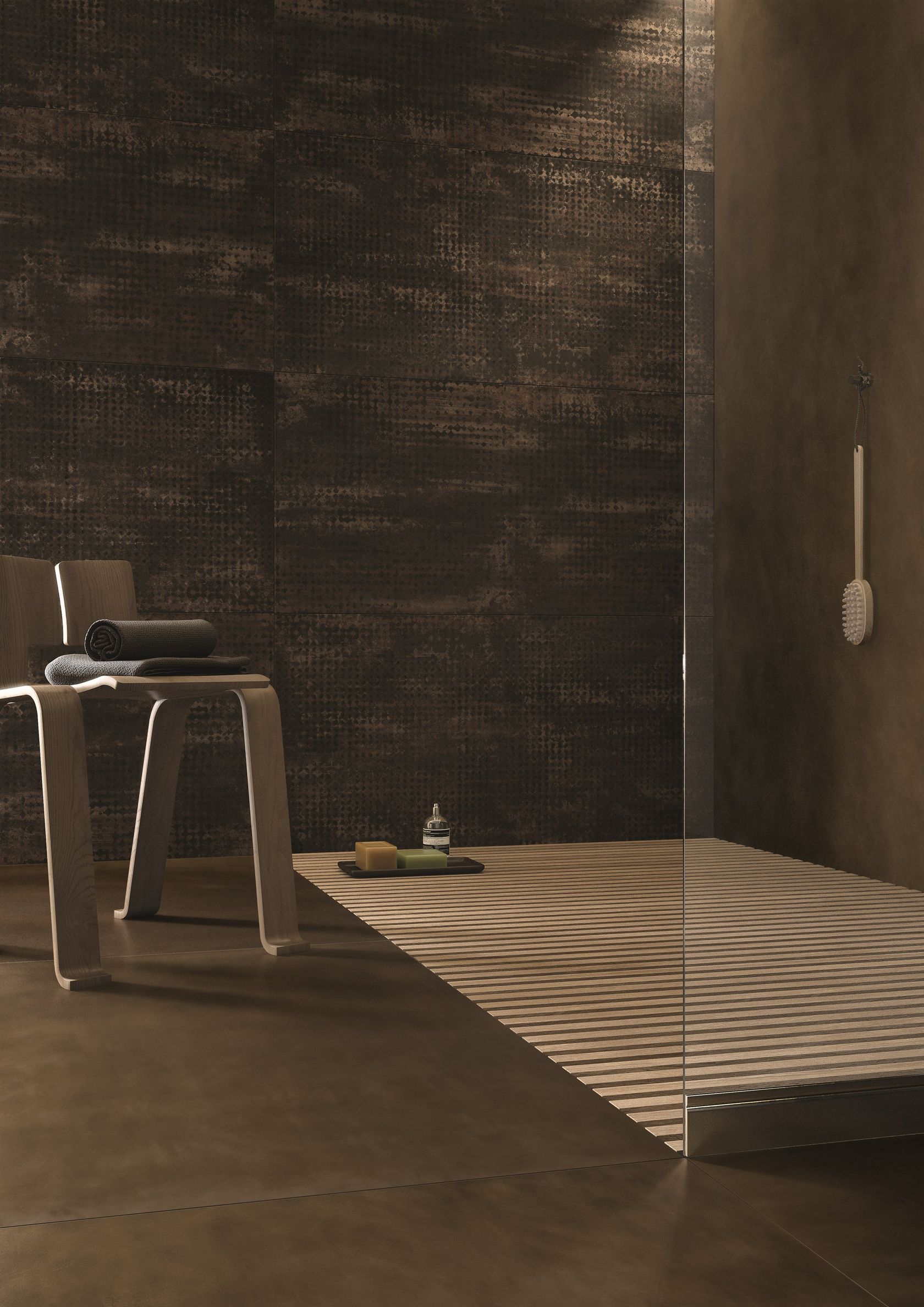 Porcelain stoneware wall/floor tiles with metal effect METAMORFOSI By ...