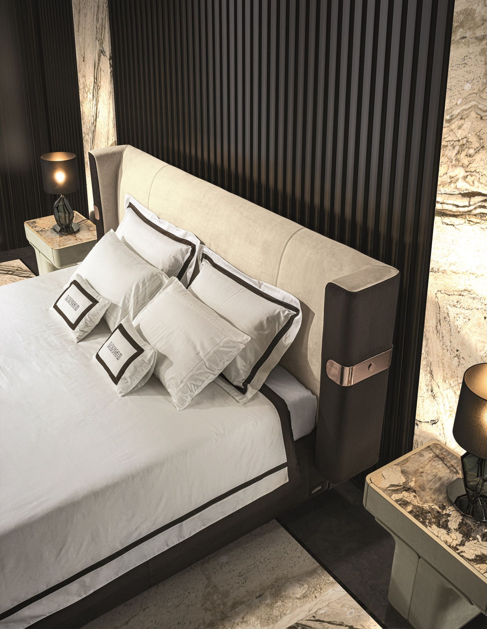 MI Upholstered bed By Longhi | design Ben Wu