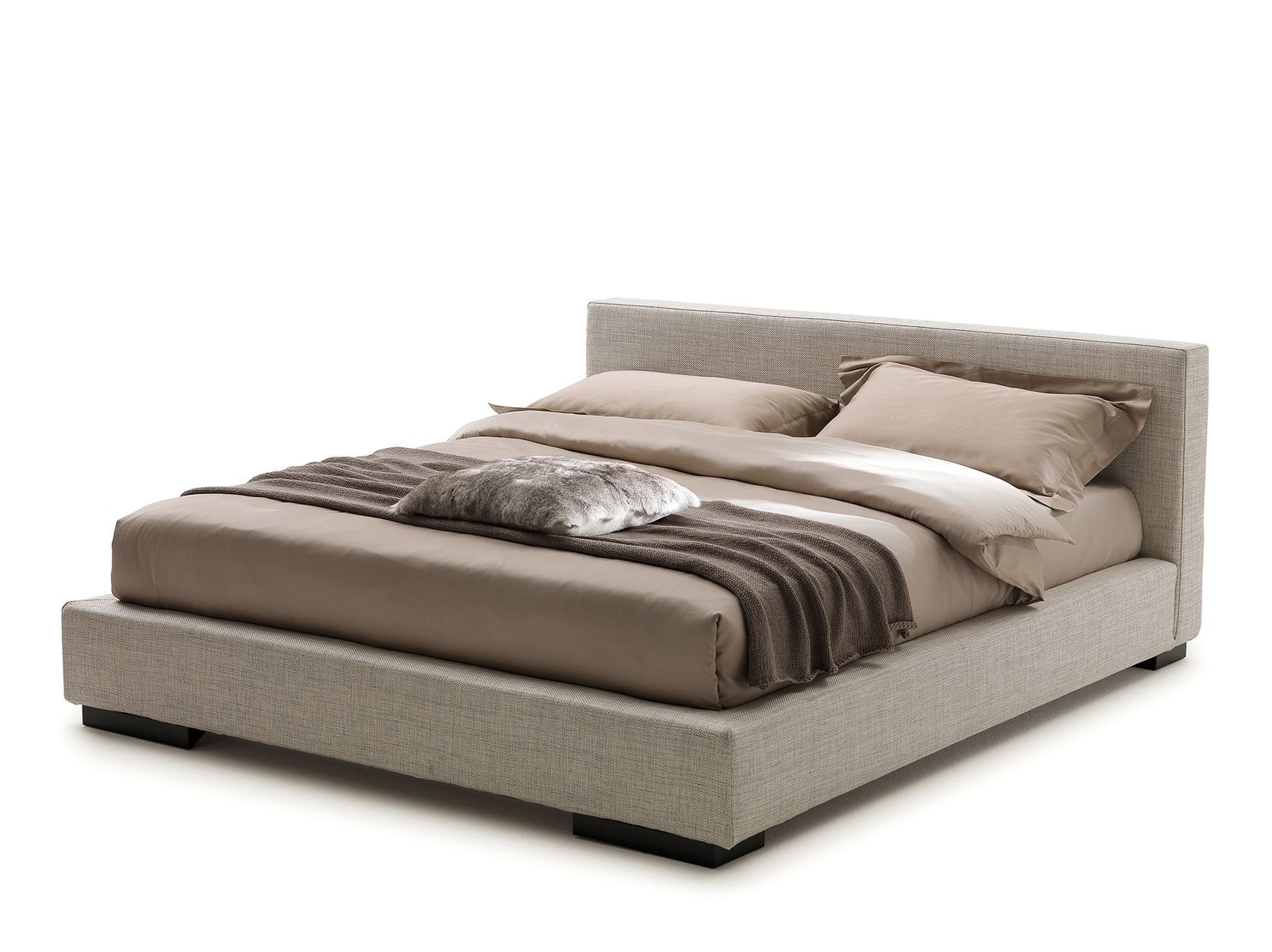 Upholstered fabric double bed MIAMI By Flexstyle