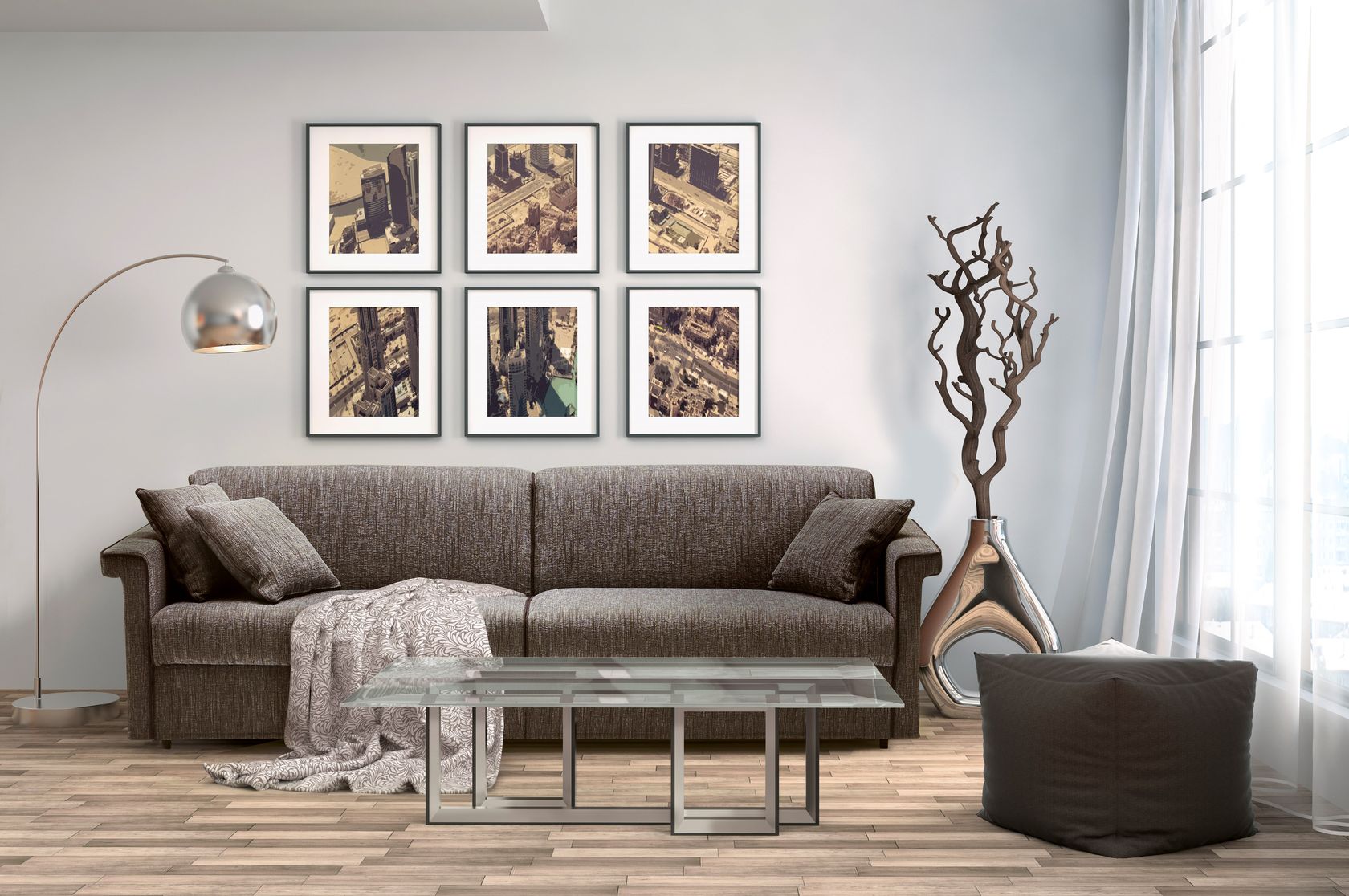 Fabric sofa bed MICHEL By Milano Bedding