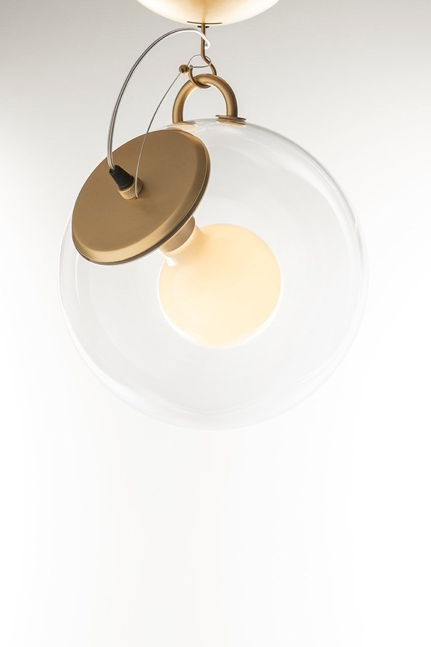 MICONOS Glass and steel ceiling lamp By Artemide | design Ernesto Gismondi