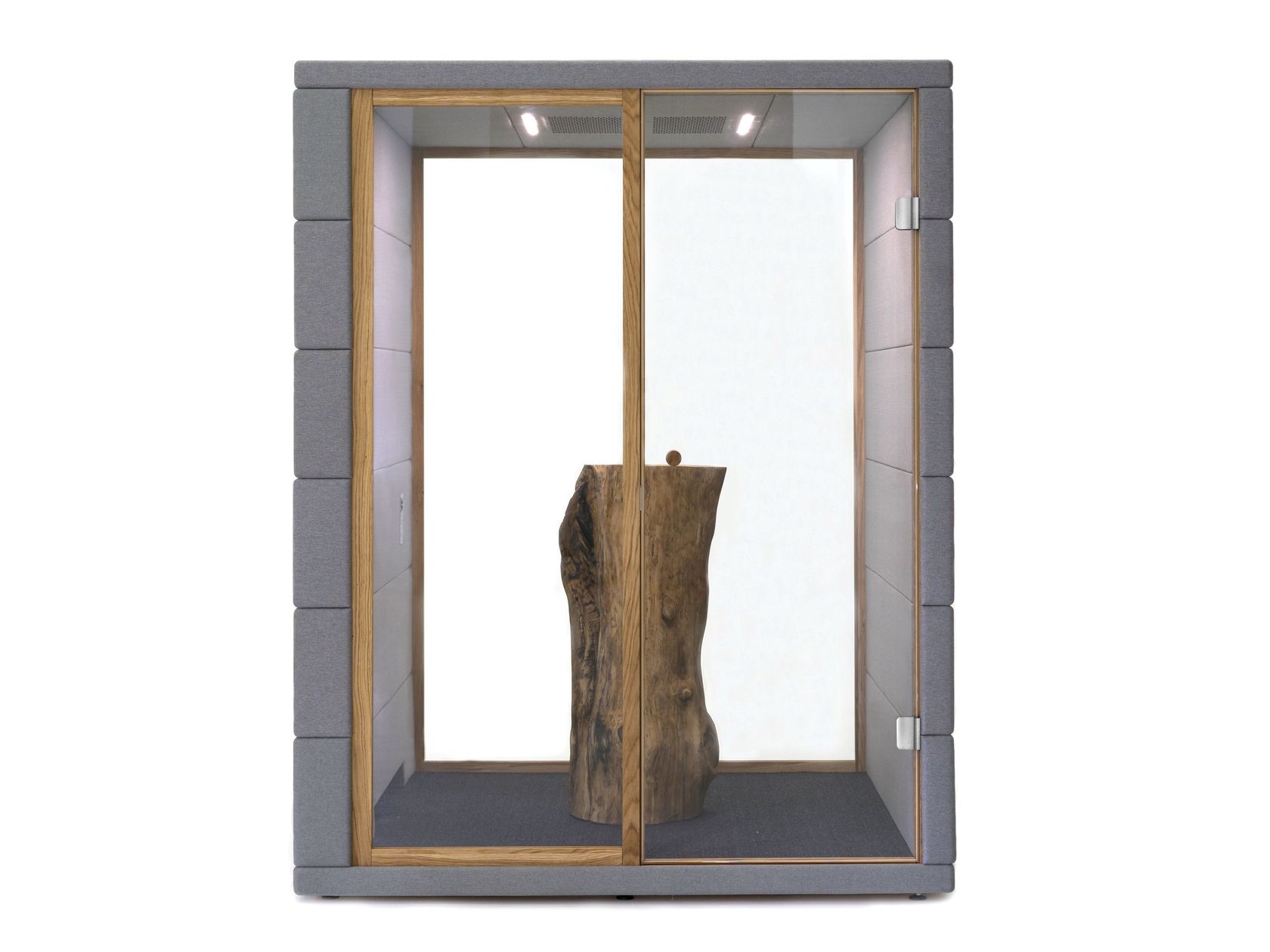 Acoustic multimedia fabric office booth MICROOFFICE CUBIQ By SilentLab ...