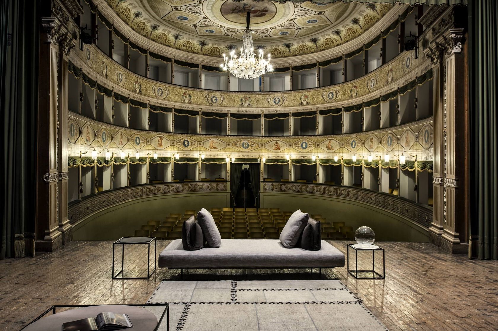 2 seater fabric sofa with removable cover MILANO By Gobbo Salotti design Itamar Harari