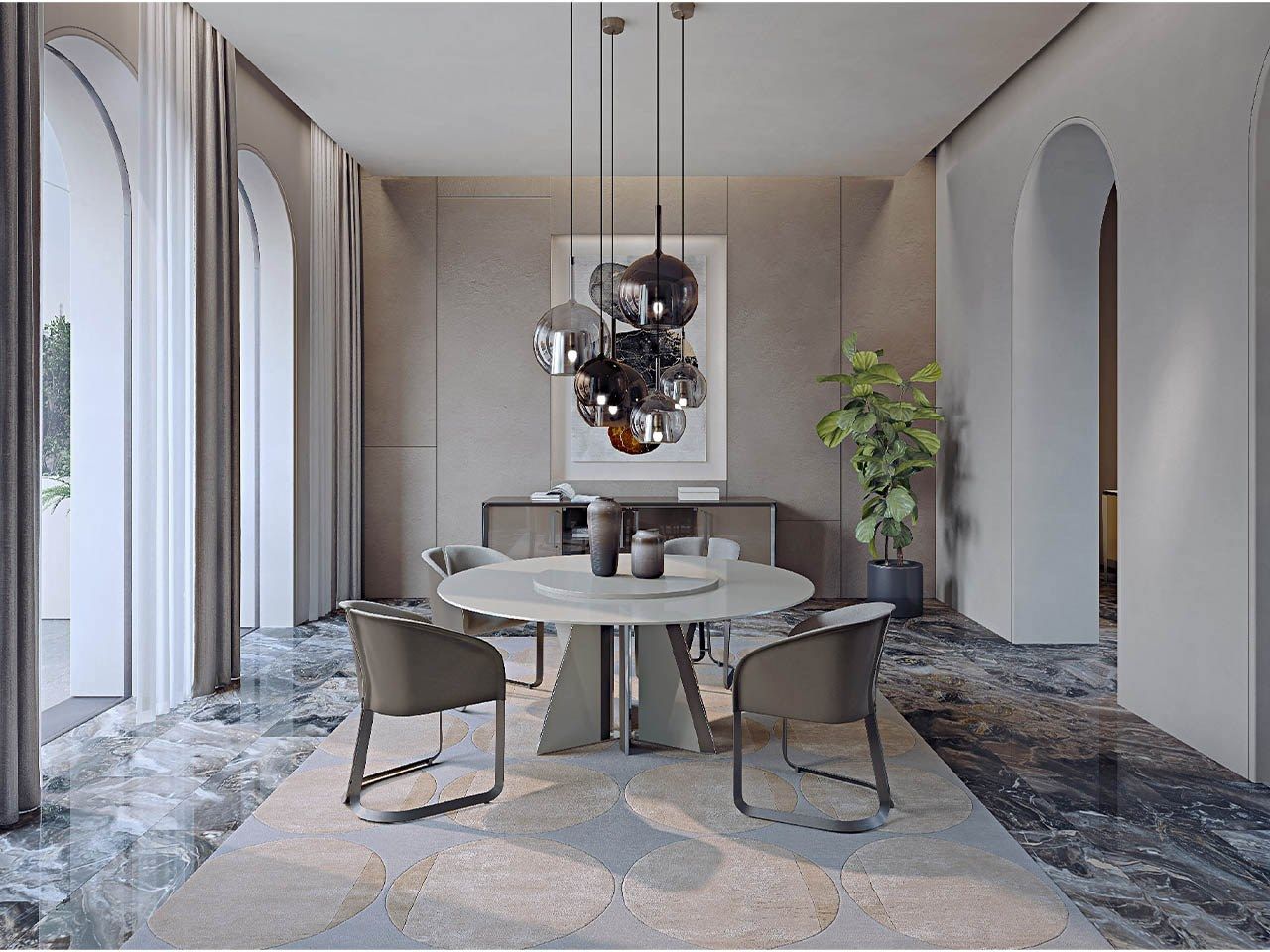 MILANO Round dining table By Turri | design SBGA | Blengini Ghirardelli