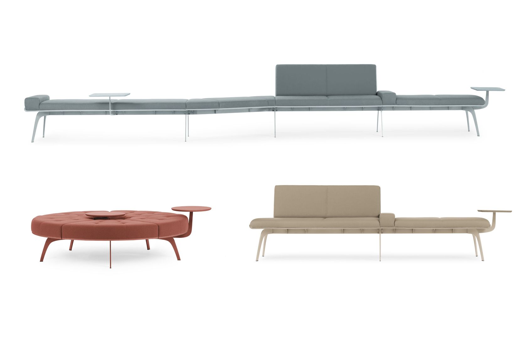 MILLEPIEDI Round fabric bench By True Design | design Parisotto ...