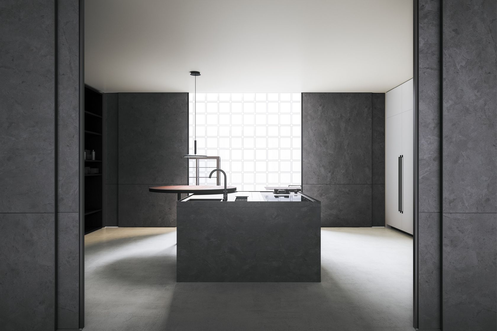 Slate sliding door MIMETICA By ADL design Massimo Luca