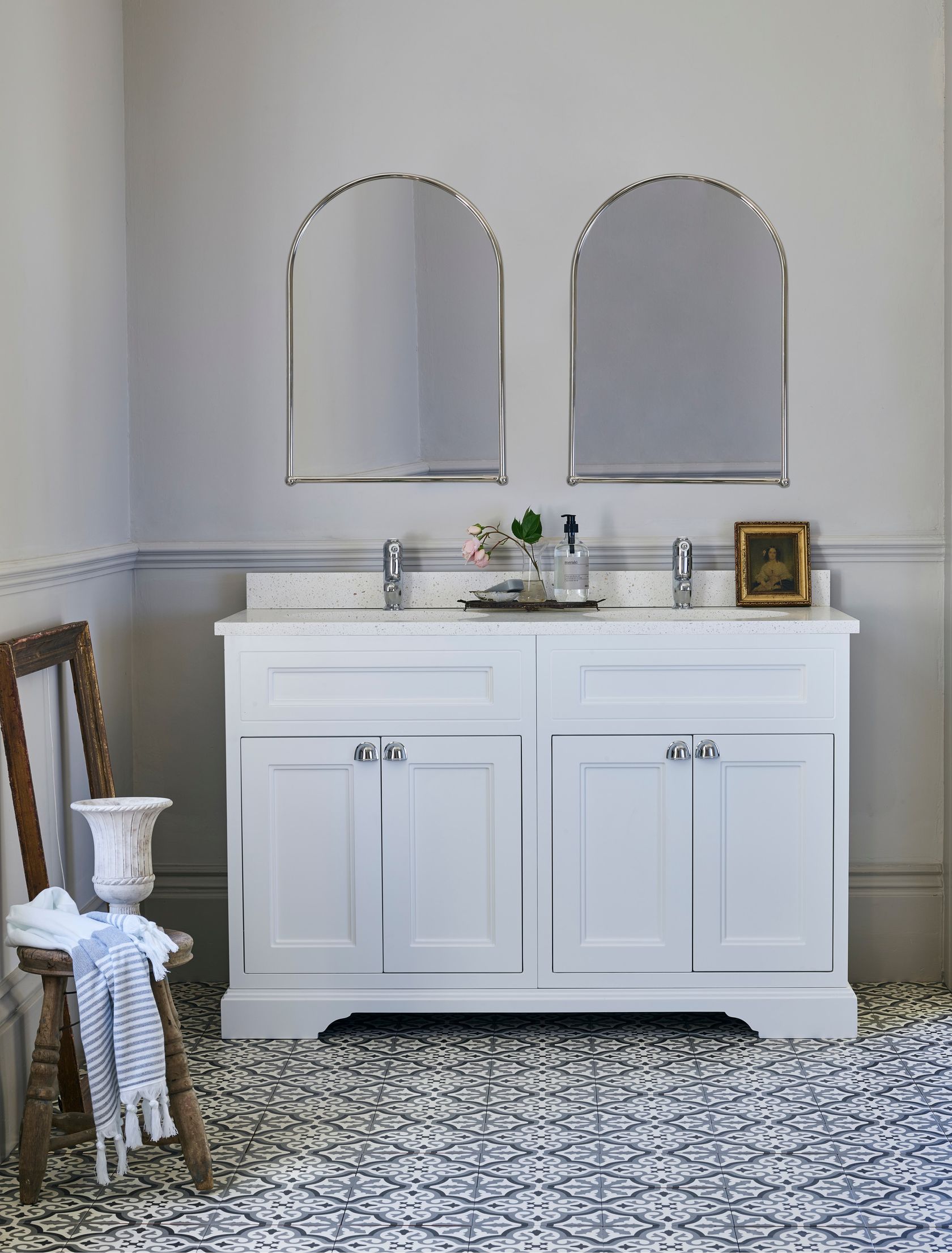 MINERVA | Double vanity unit Double MDF vanity unit with doors By ...