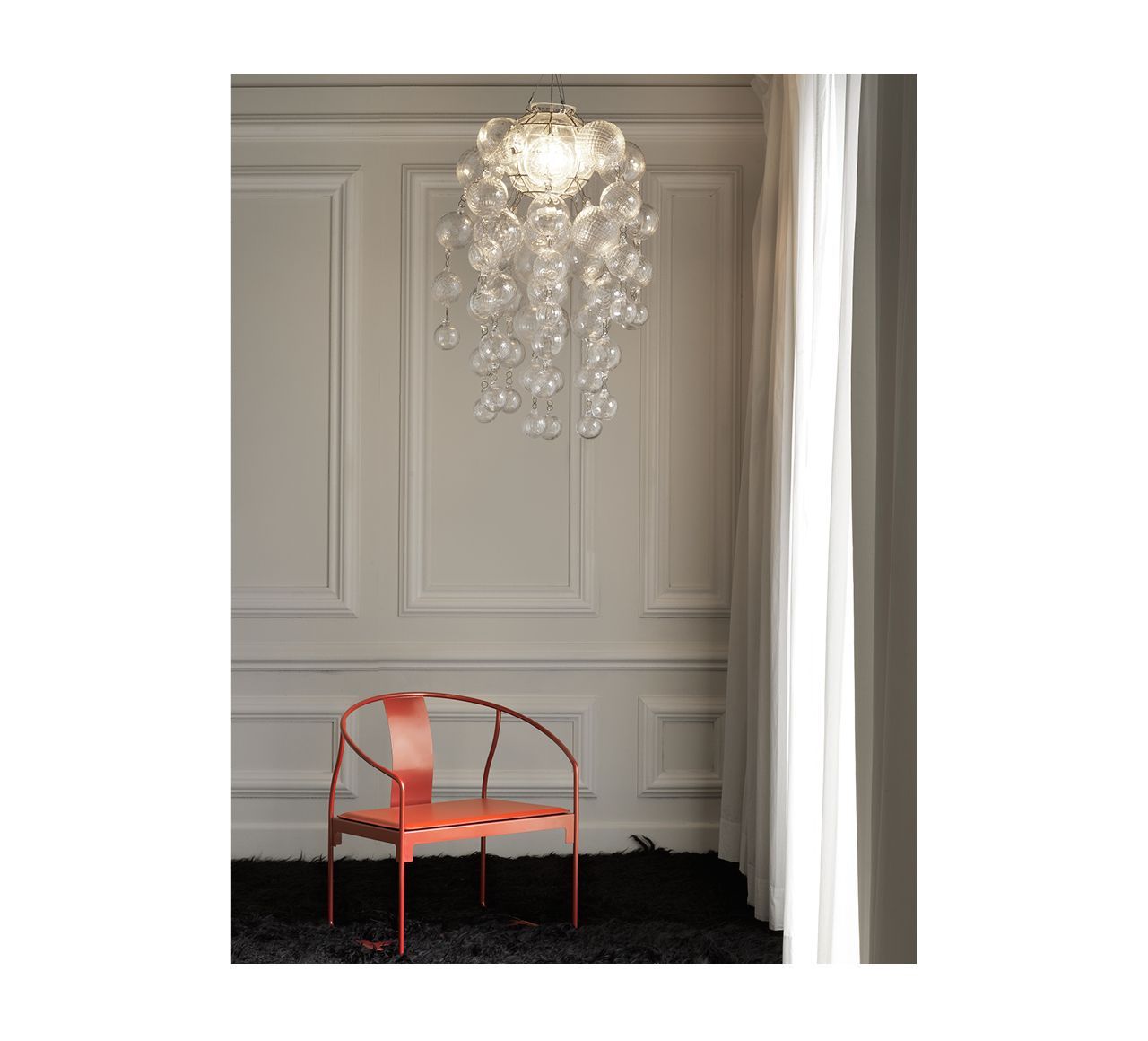 MINGX Powder coated steel easy chair with armrests By Driade | design ...