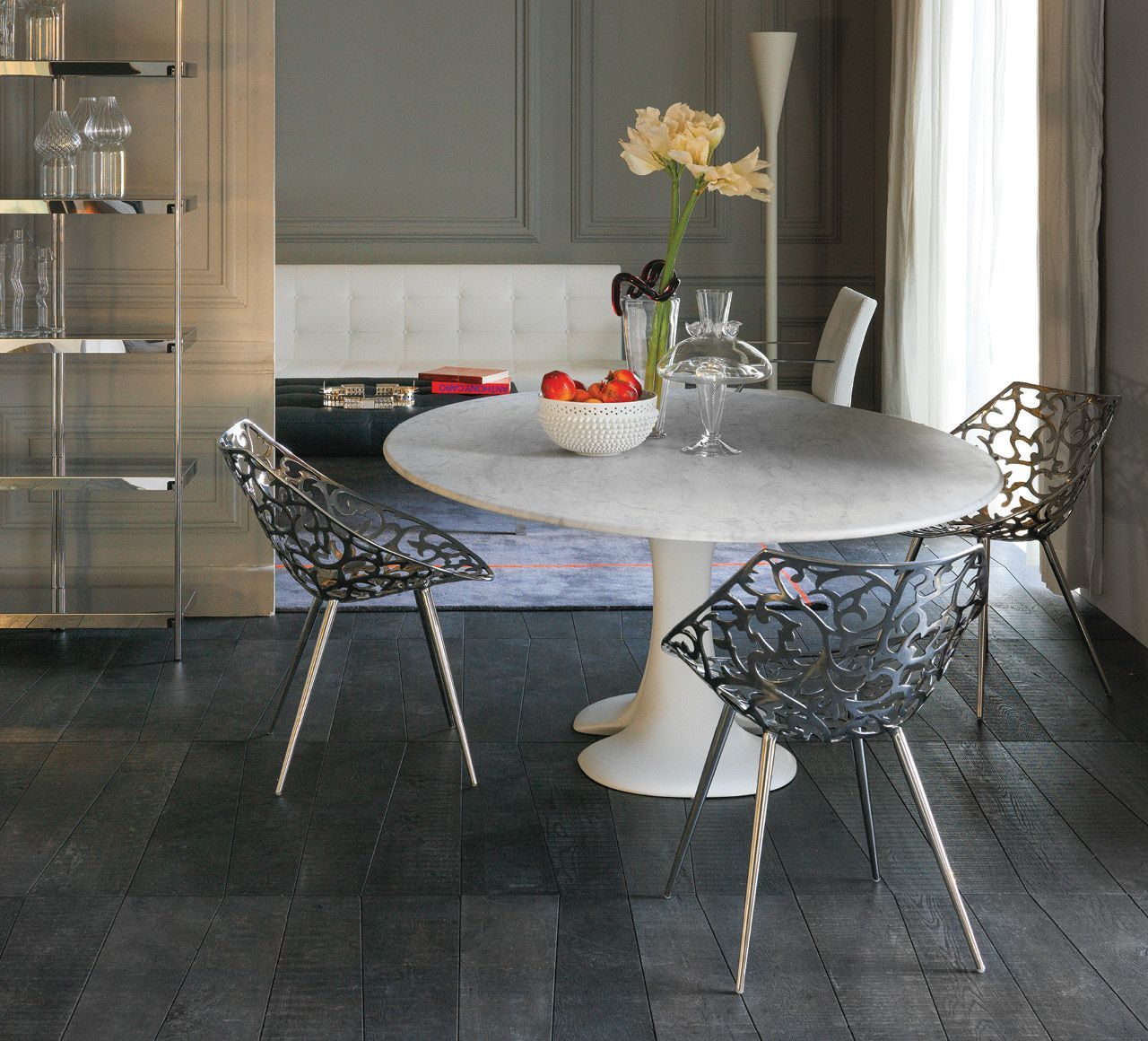 MISS LACY | Stainless steel chair By Driade design Philippe Starck
