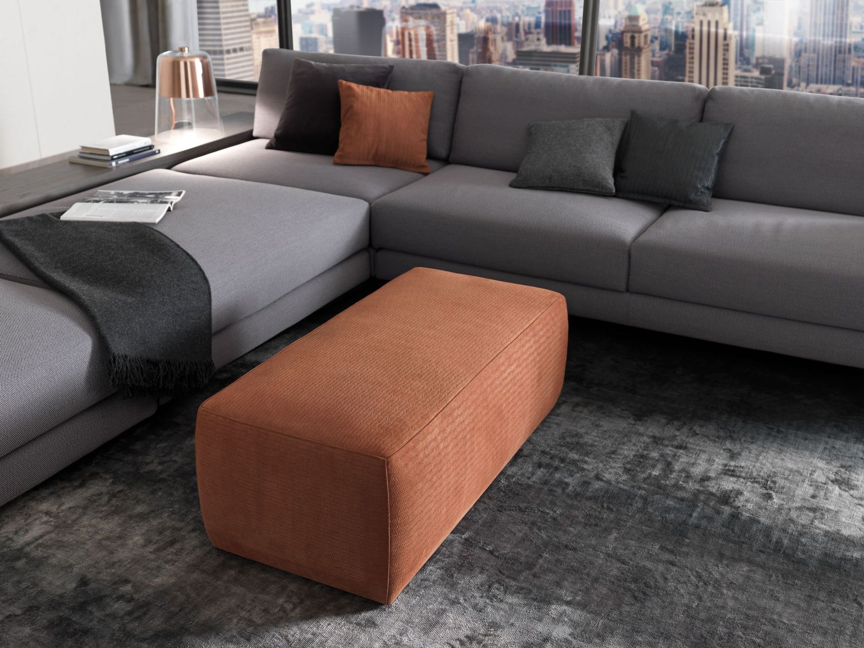 STONE | Rectangular pouf MisuraEmme Collection By MisuraEmme