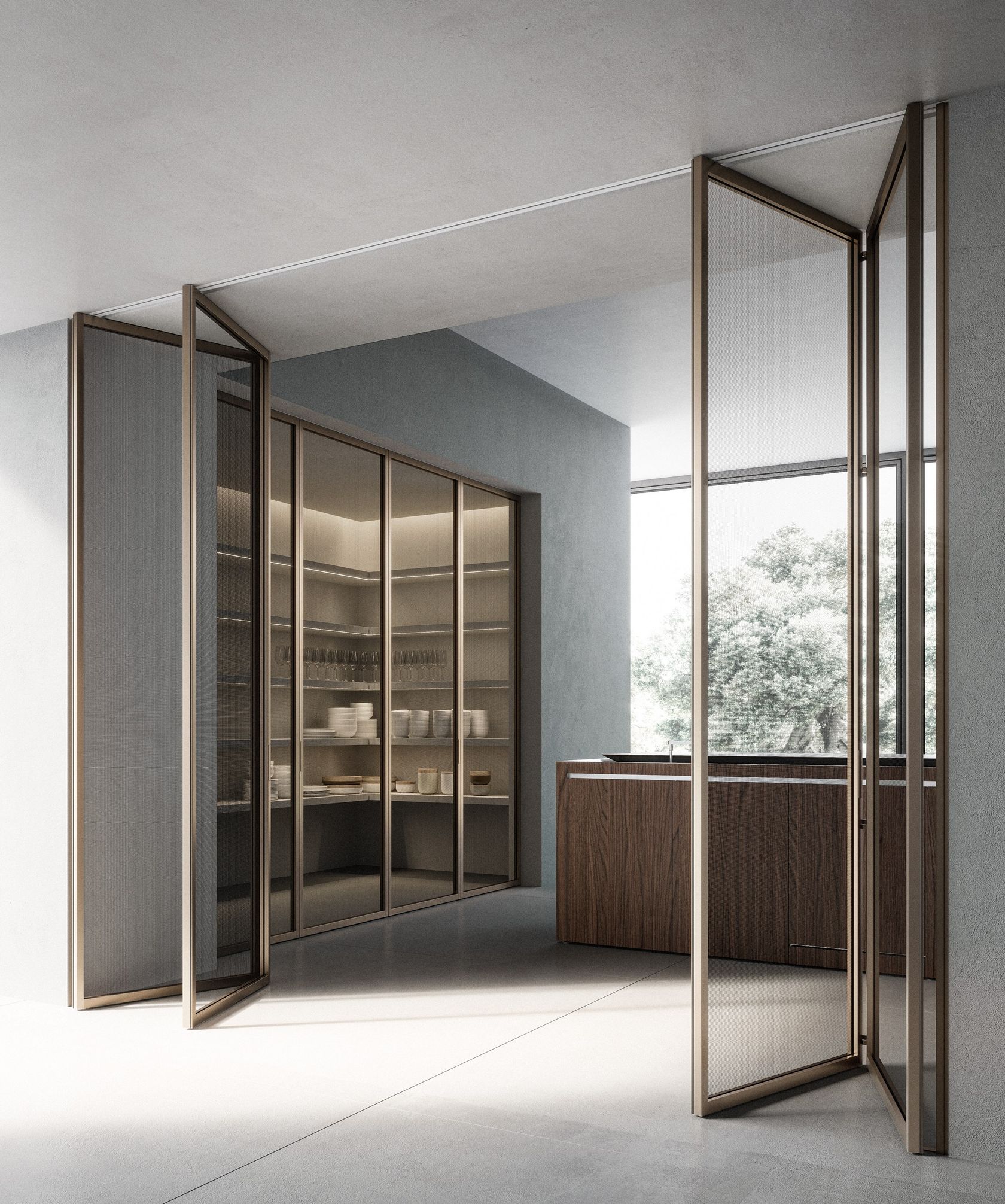 MITICA Porte pliante en verre By ADL | design Massimo Luca