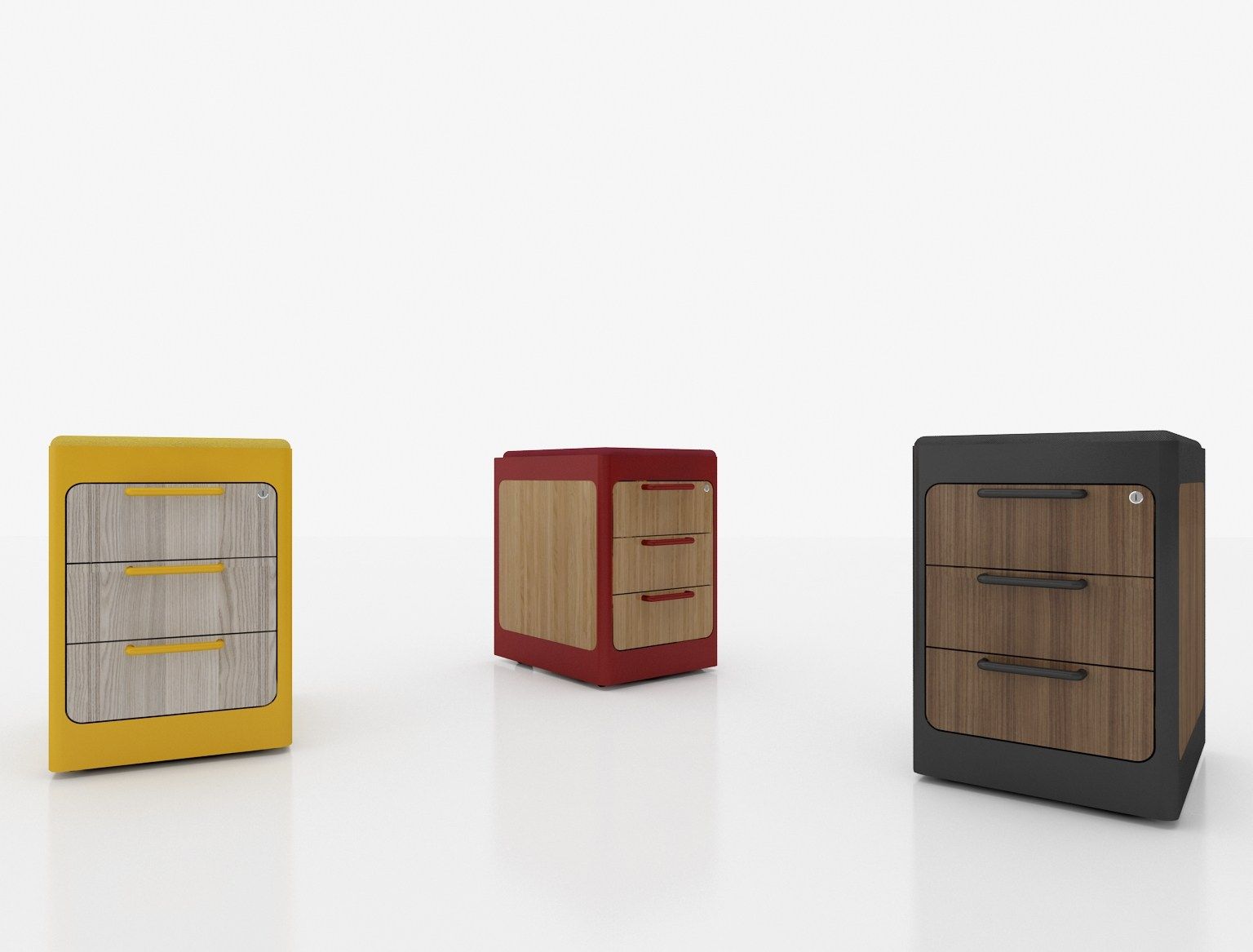 Office drawer unit with castors MIX By Tuna Ofis