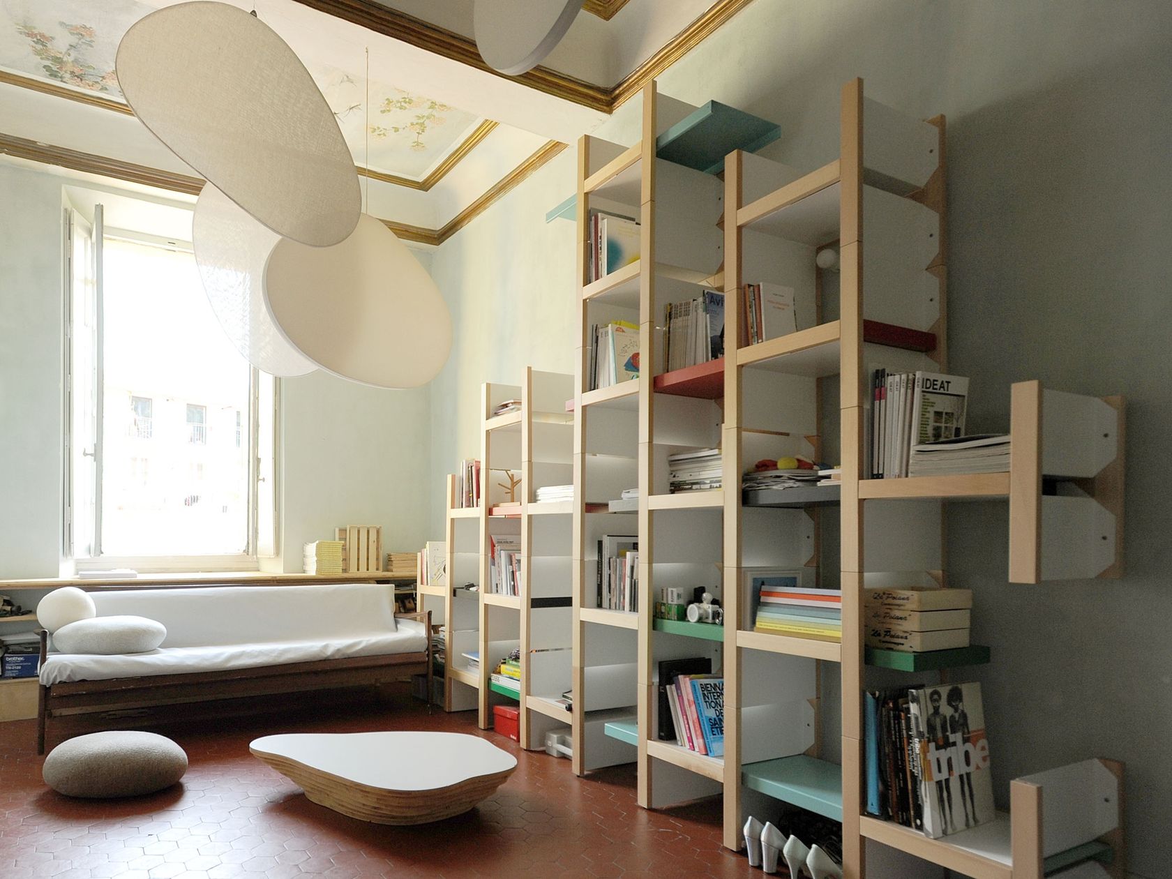 Hanging fabric room divider MOBILESHADOWS By smarin design Stéphanie Marin