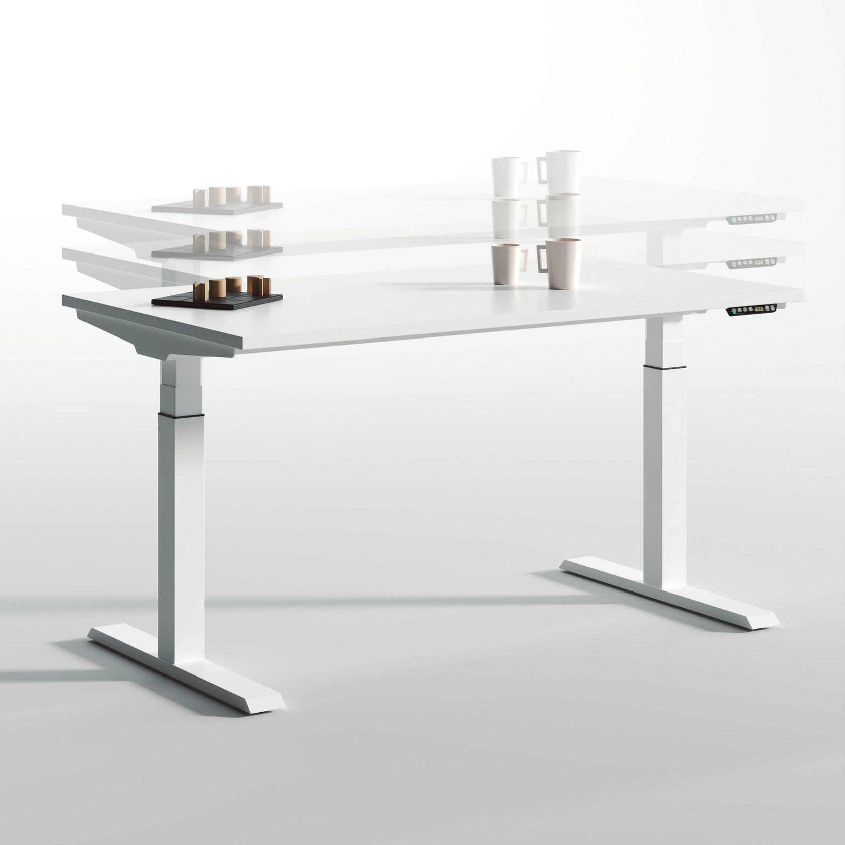 Height-adjustable workstation desk MOBILITY By ACTIU design Javier Cuñado