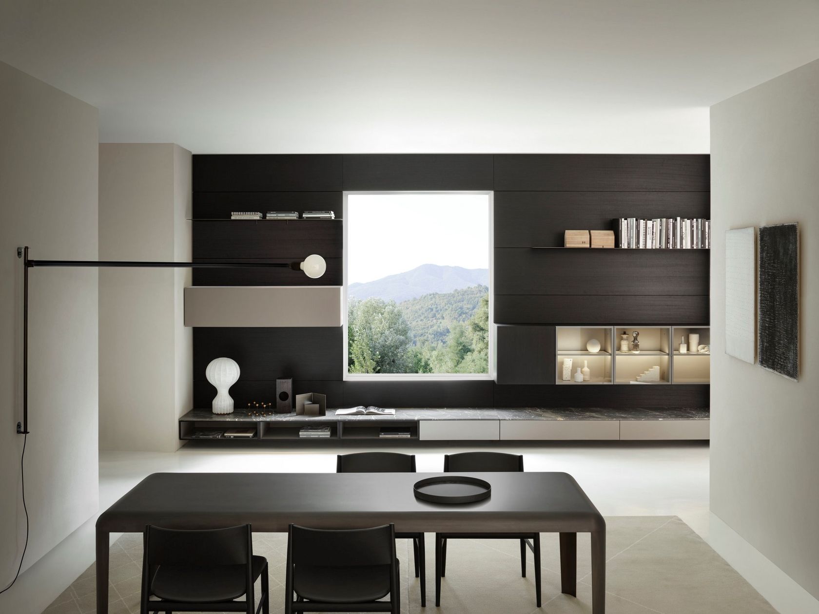 Sistema modulare di contenitori, piani d'appoggio e Tv MODERN By Porro ...