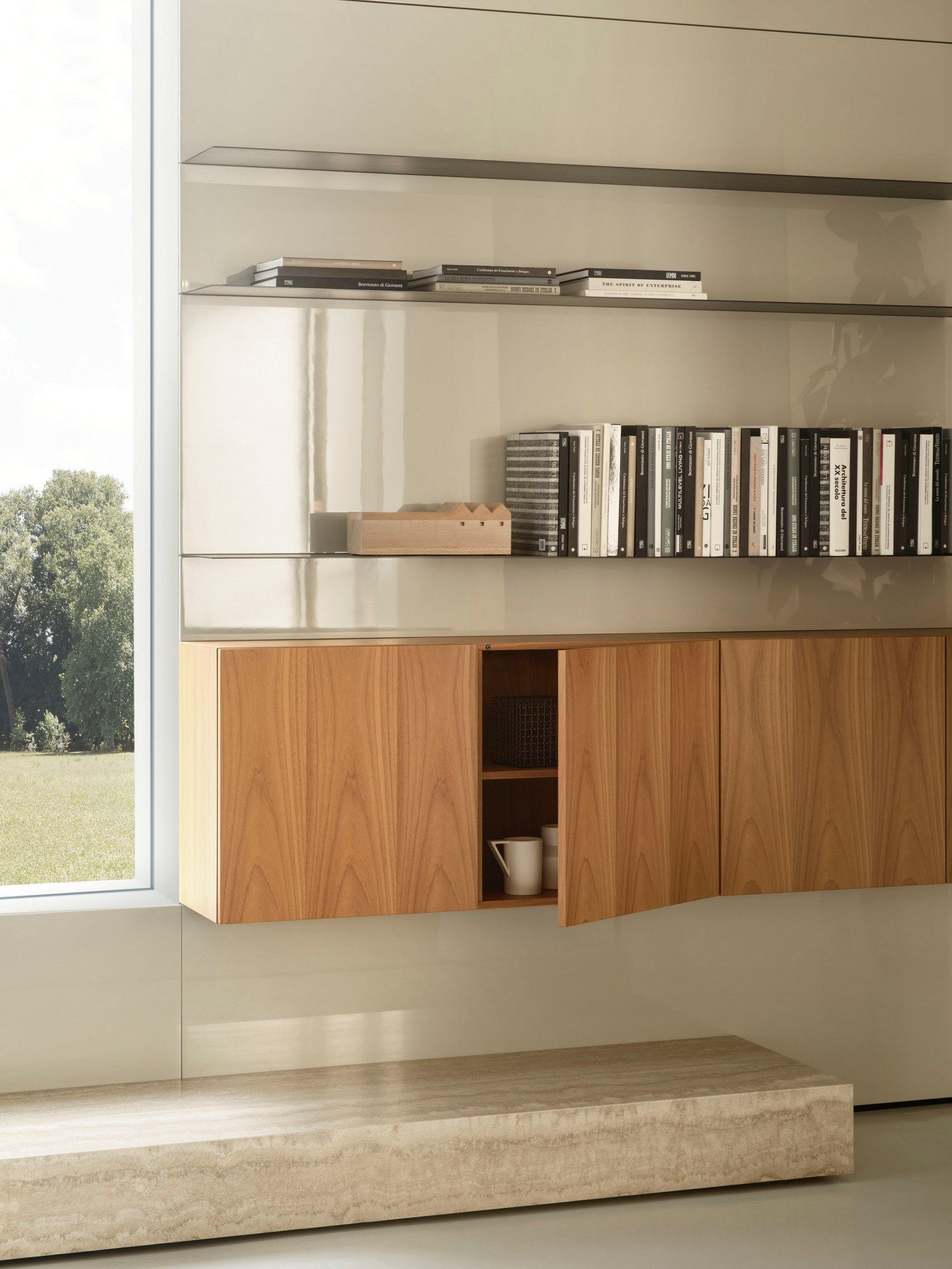 Sistema modulare di contenitori, piani d'appoggio e Tv MODERN By Porro ...