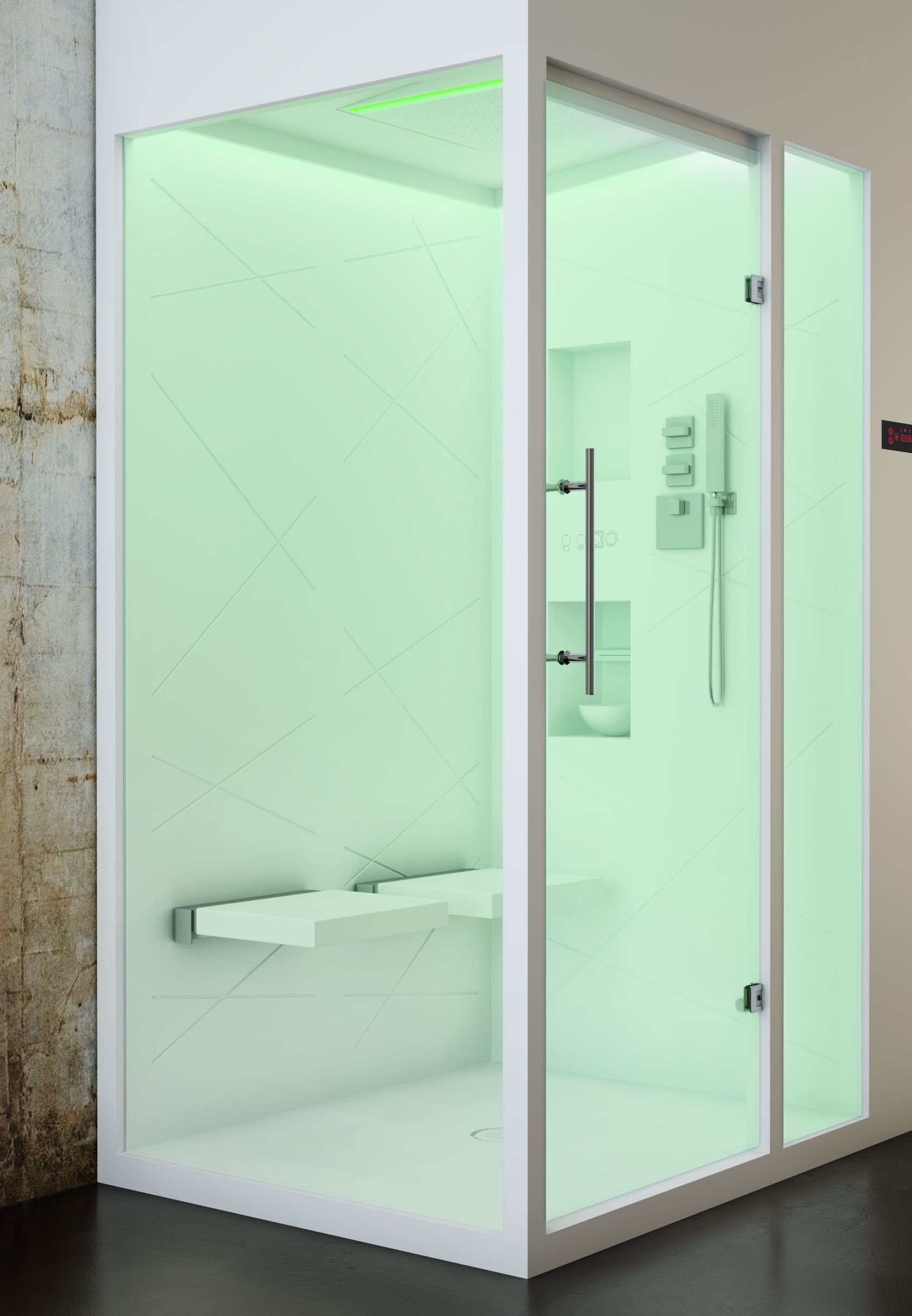 SHOWER SEAT Folding Solid Surface shower Seat By MOMA Design