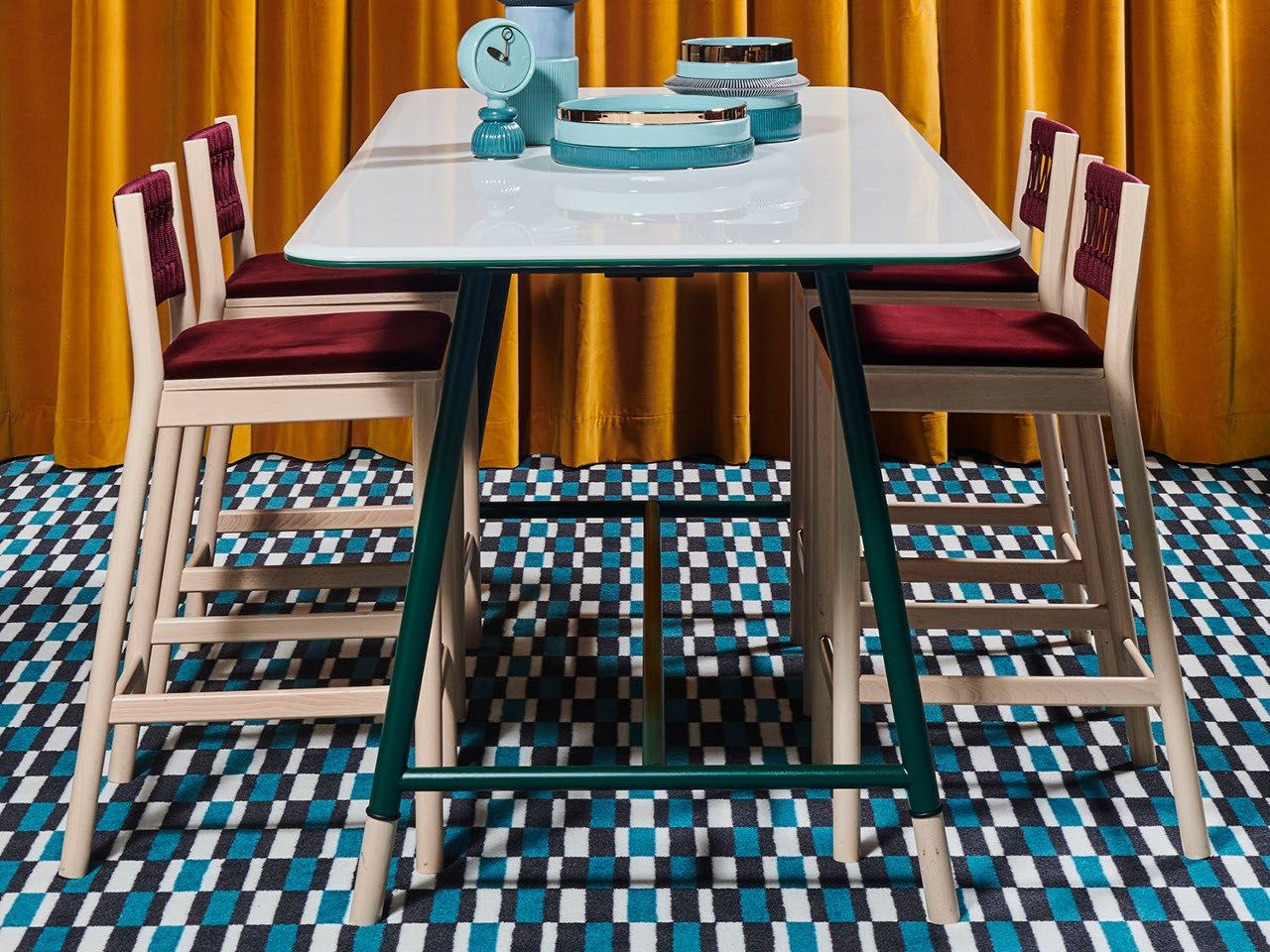 Rectangular high table MONCEAU By Cider Edition design Sarah Lavoine