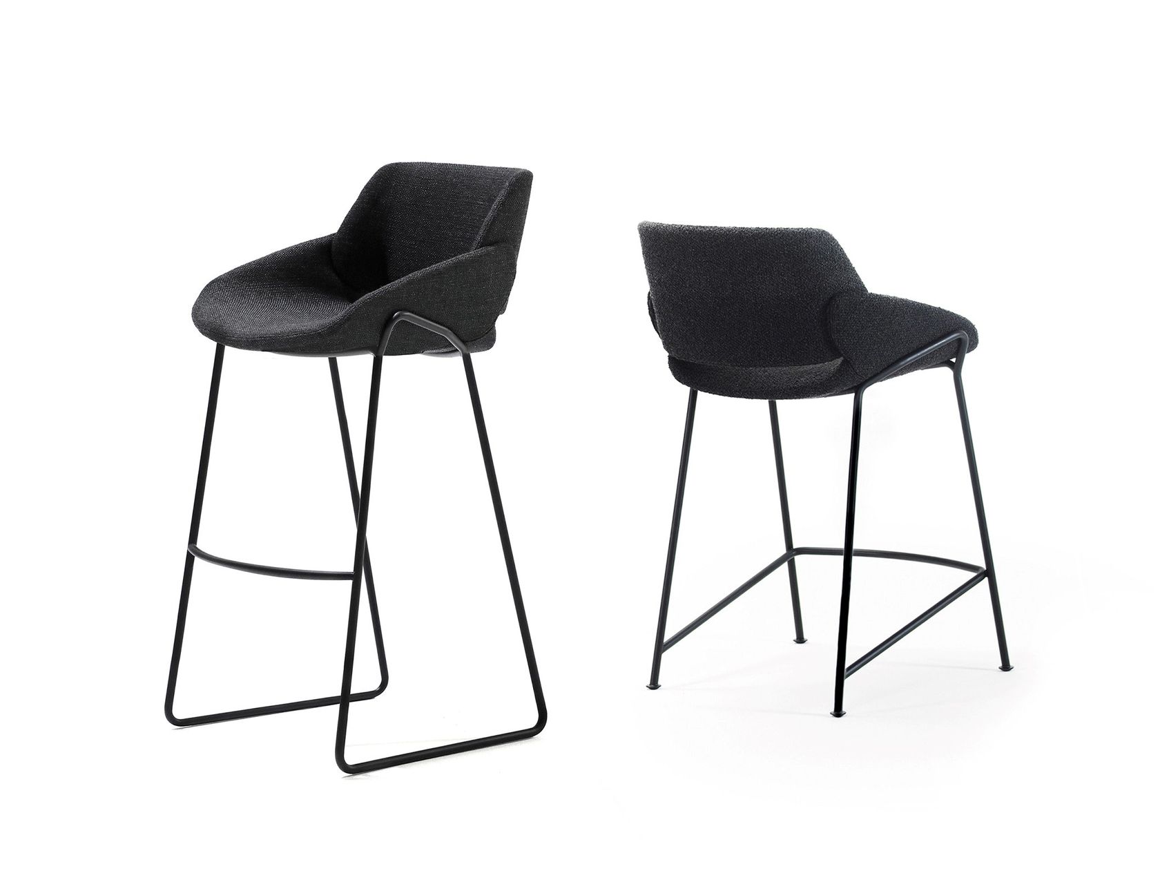 MONK Fabric barstool with footrest By prostoria | design Grupa Studio