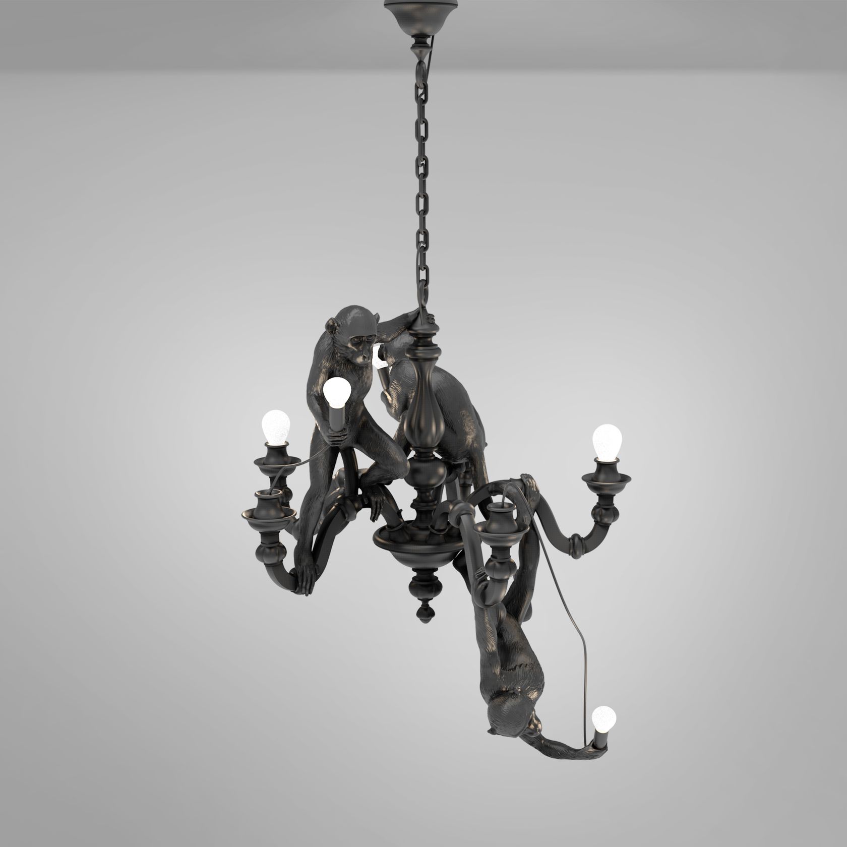MONKEY CHANDELIER Pendant lamp By Seletti | design Marcantonio