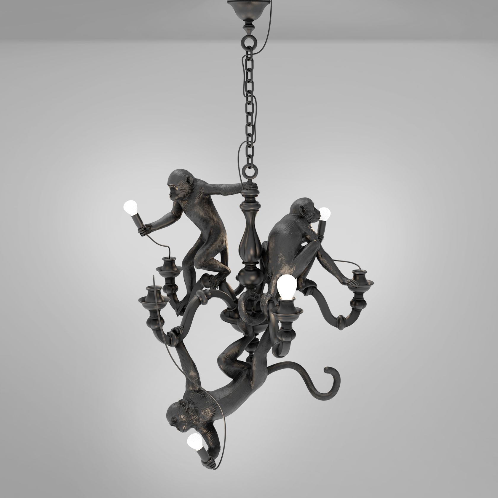 MONKEY CHANDELIER Pendant lamp By Seletti | design Marcantonio
