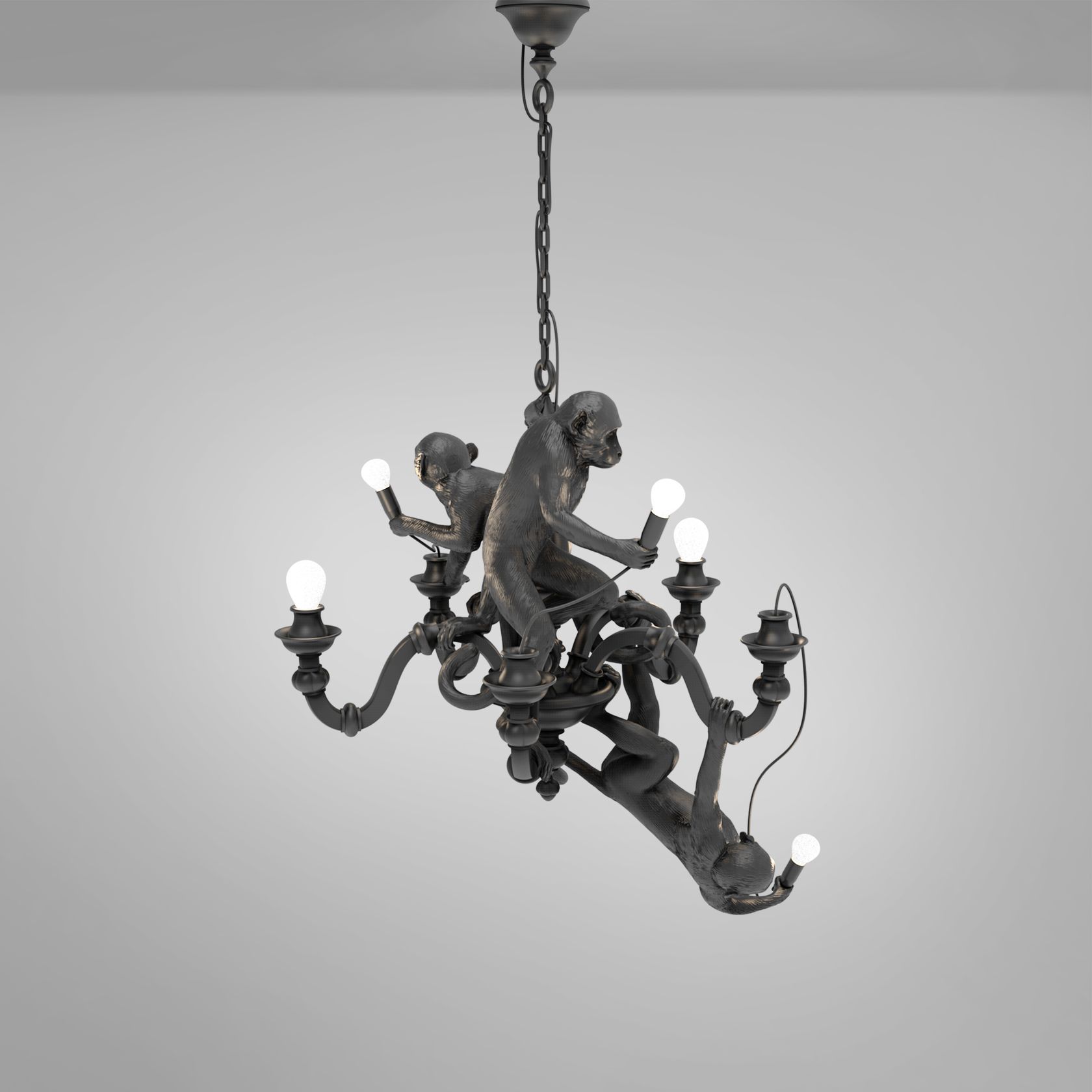 MONKEY CHANDELIER Pendant lamp By Seletti | design Marcantonio