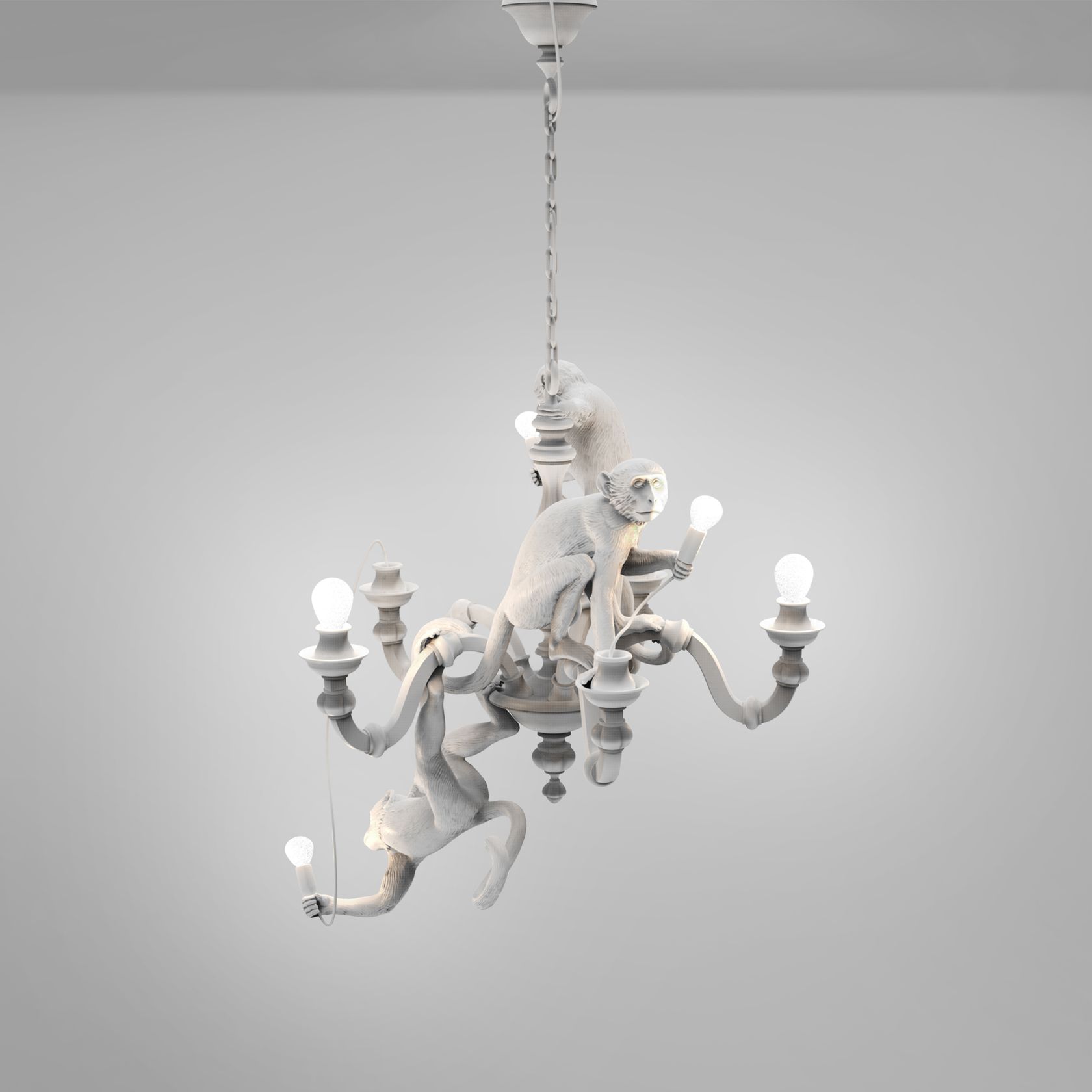 MONKEY CHANDELIER Pendant lamp By Seletti | design Marcantonio