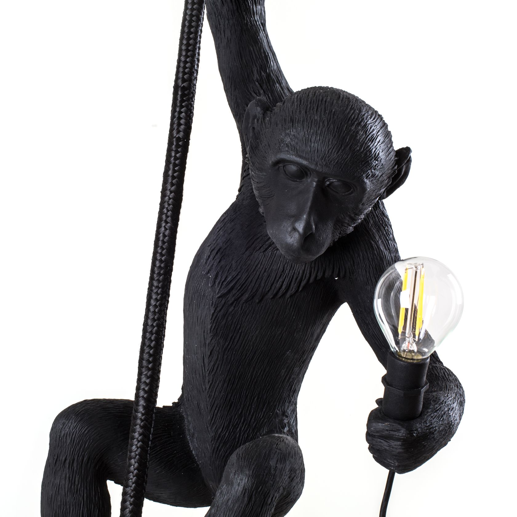 THE MONKEY LAMP BLACK CEILING Pendant lamp By Seletti | design Marcantonio