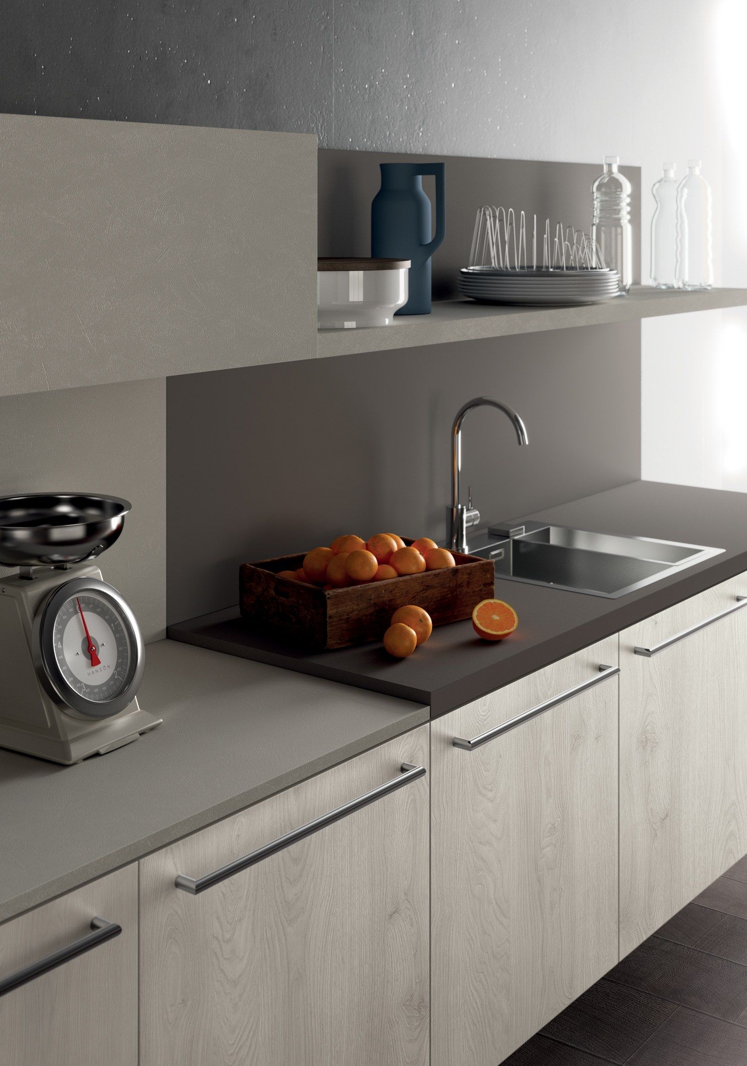Fitted kitchen MOOD Scavolini Line By Scavolini design Silvano Barsacchi
