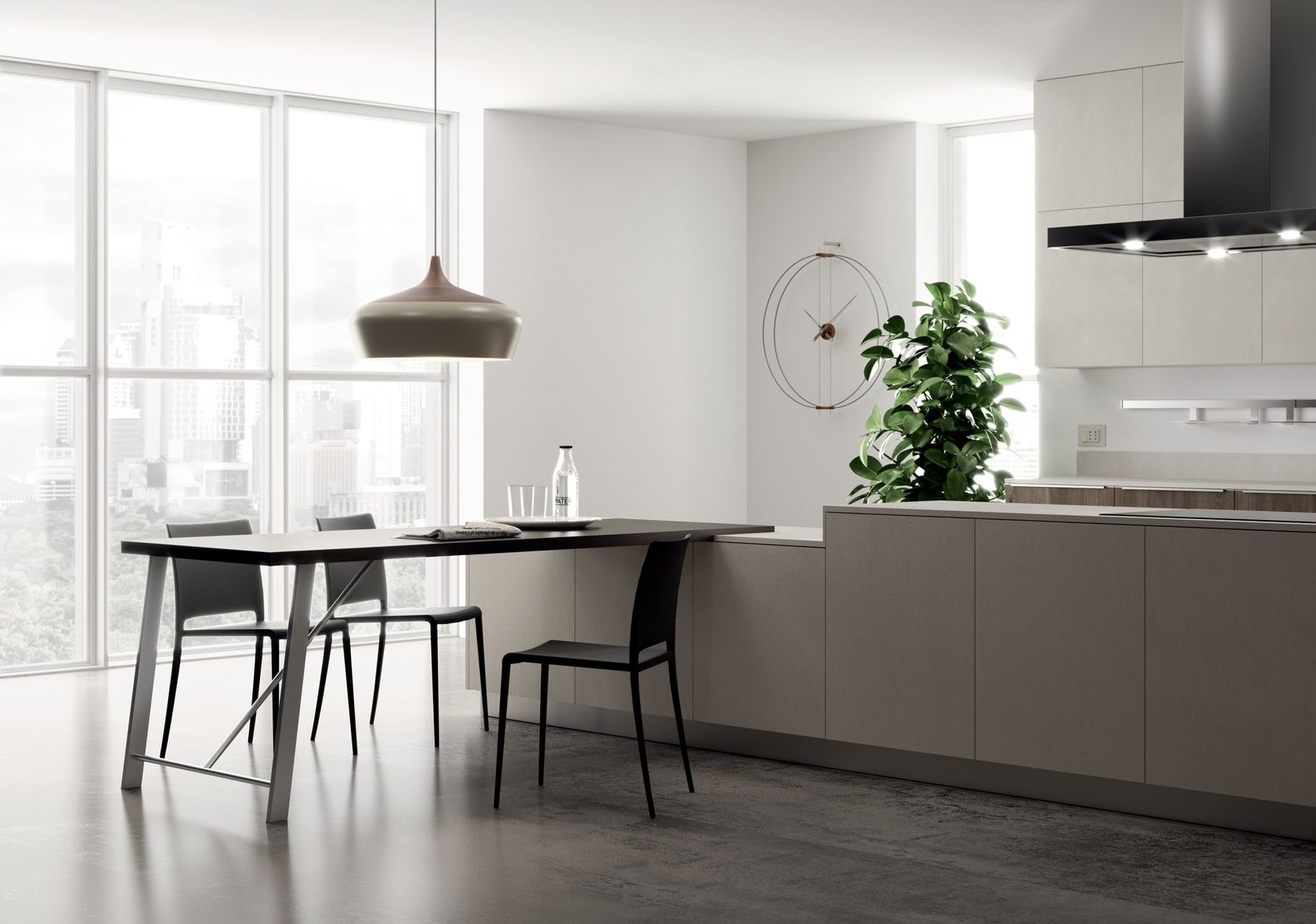 Fitted kitchen MOOD Scavolini Line By Scavolini design Silvano Barsacchi