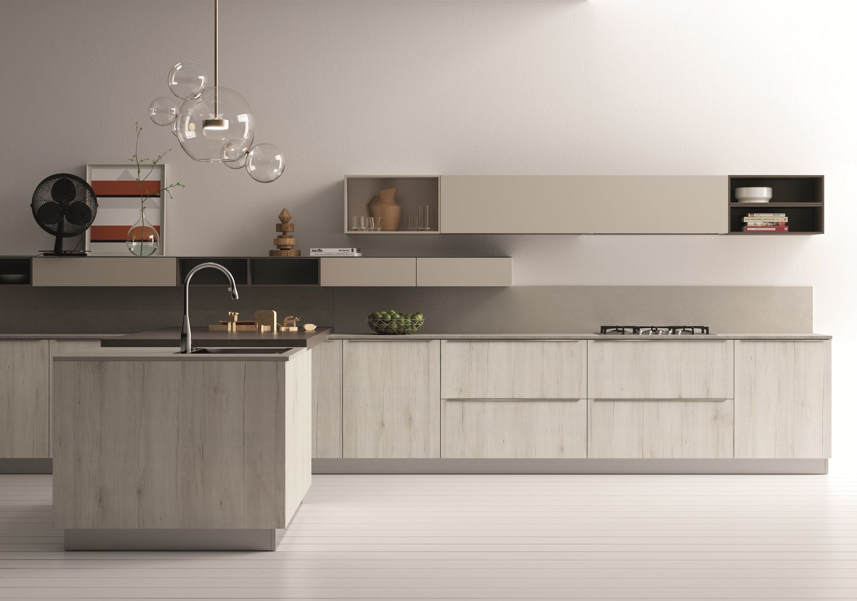 Fitted kitchen MOOD Scavolini Line By Scavolini design Silvano Barsacchi
