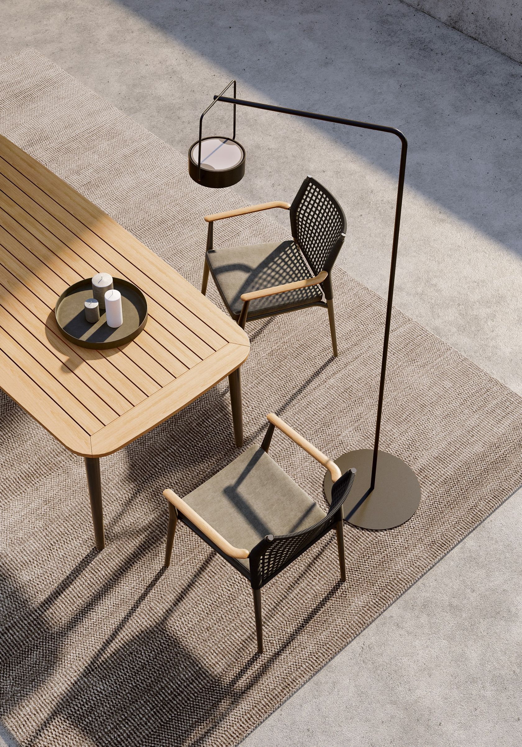 MOON | Outdoor arc lamp Solar powered aluminium Outdoor arc lamp By ...