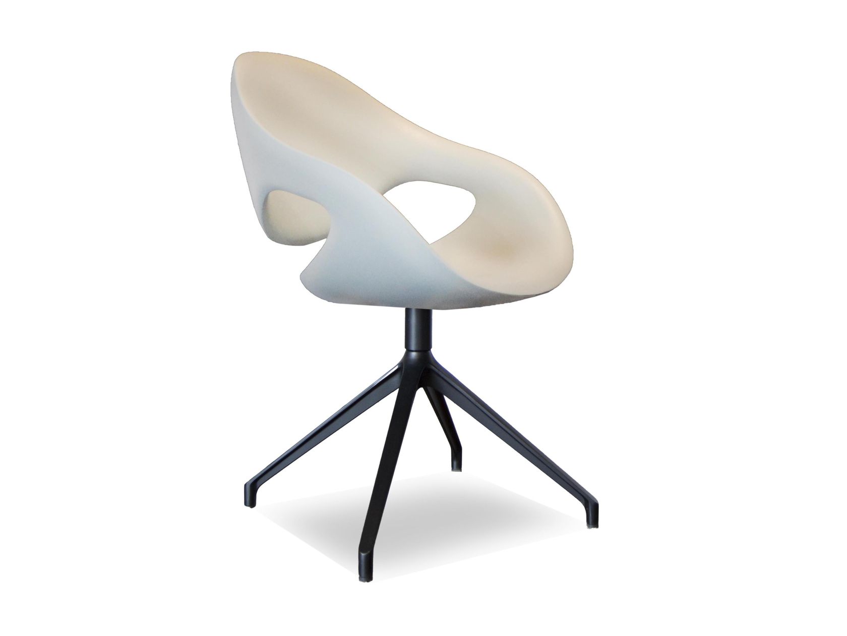 Moon Integral polyurethane foam chair with conical metal base By Tonon ...