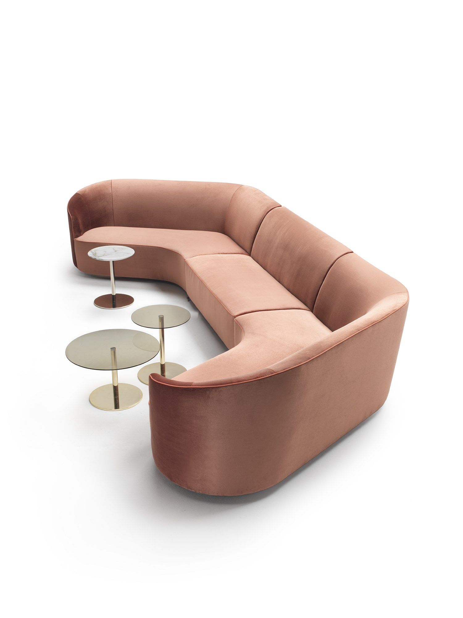 MOON 3 seater fabric sofa By Marelli