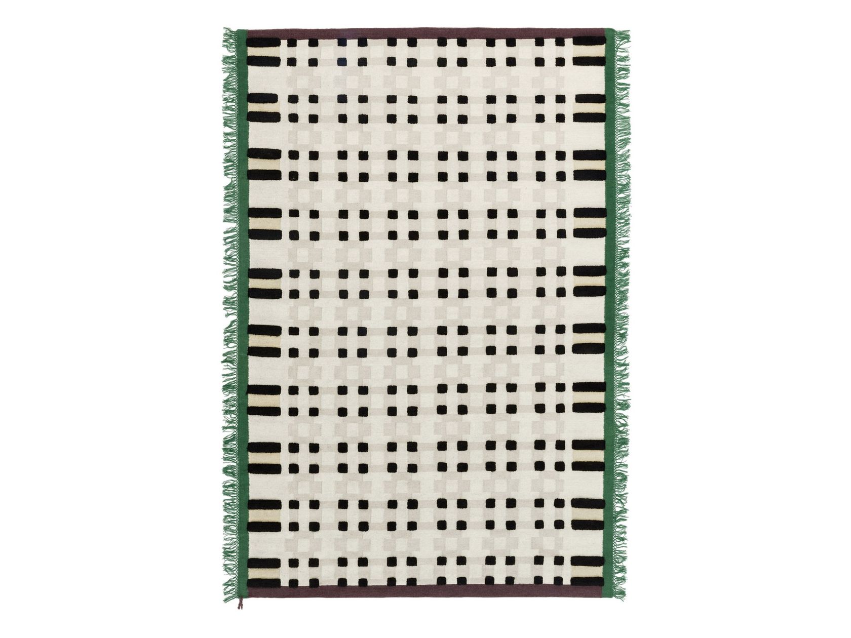 Handmade wool rug with geometric shapes MOSAICO Flat weave rugs with ...