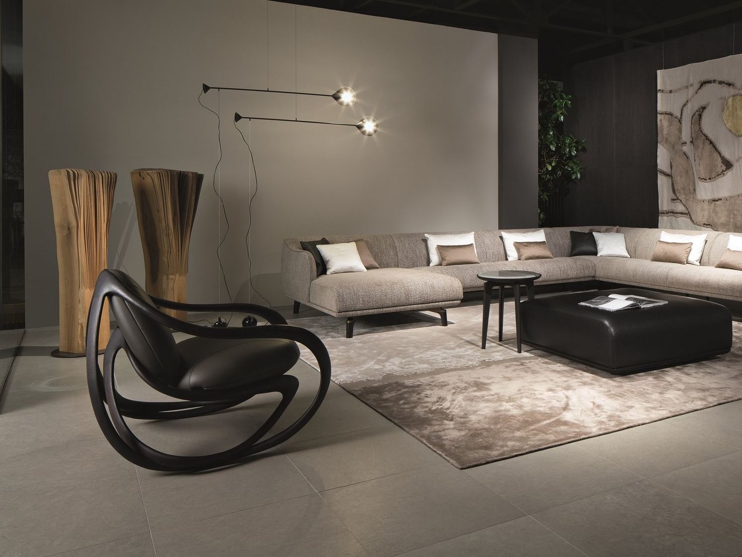 MOVE Rocking armchair By Giorgetti | design Rossella Pugliatti