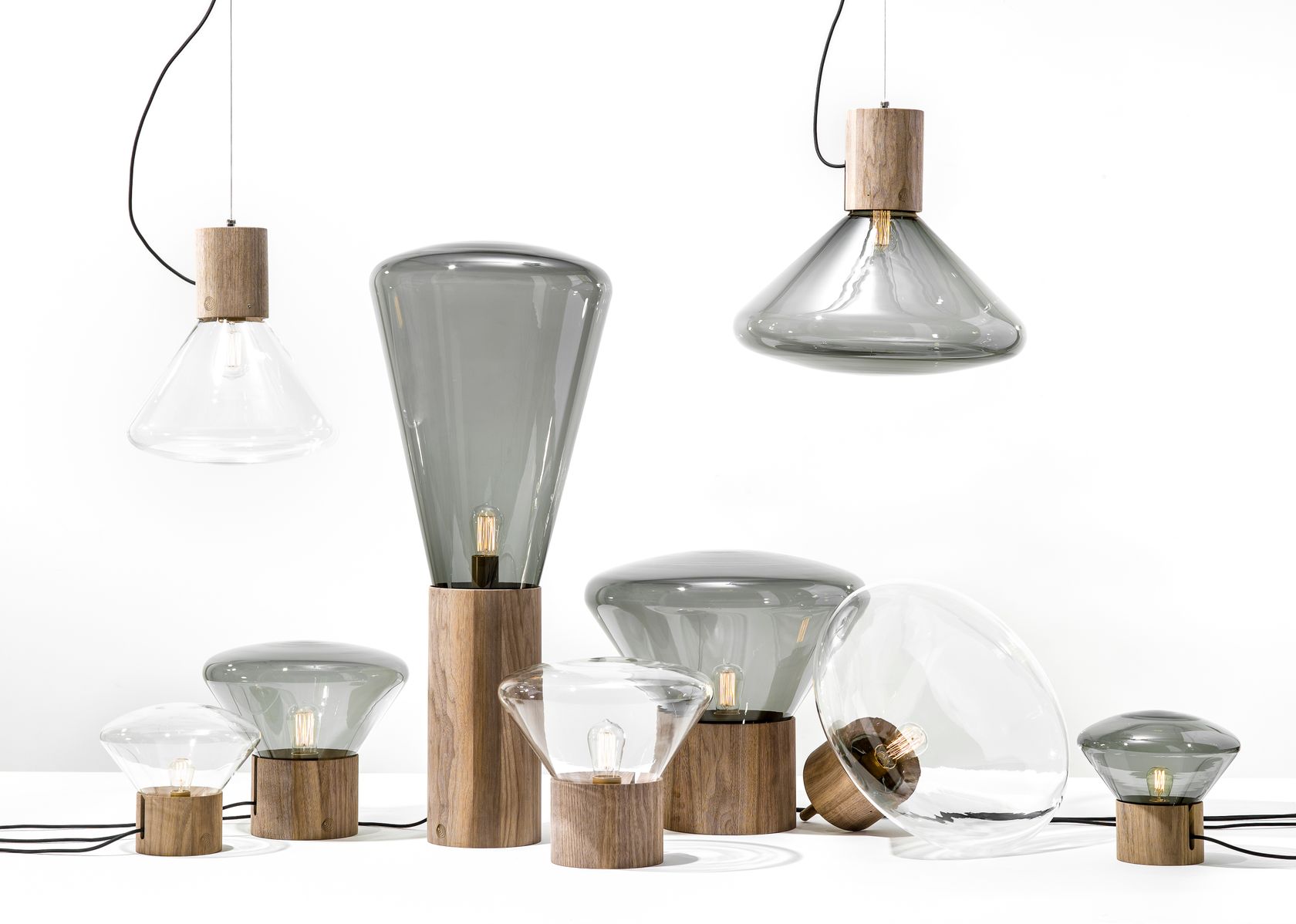 MUFFINS LED blown glass pendant lamp By BROKIS