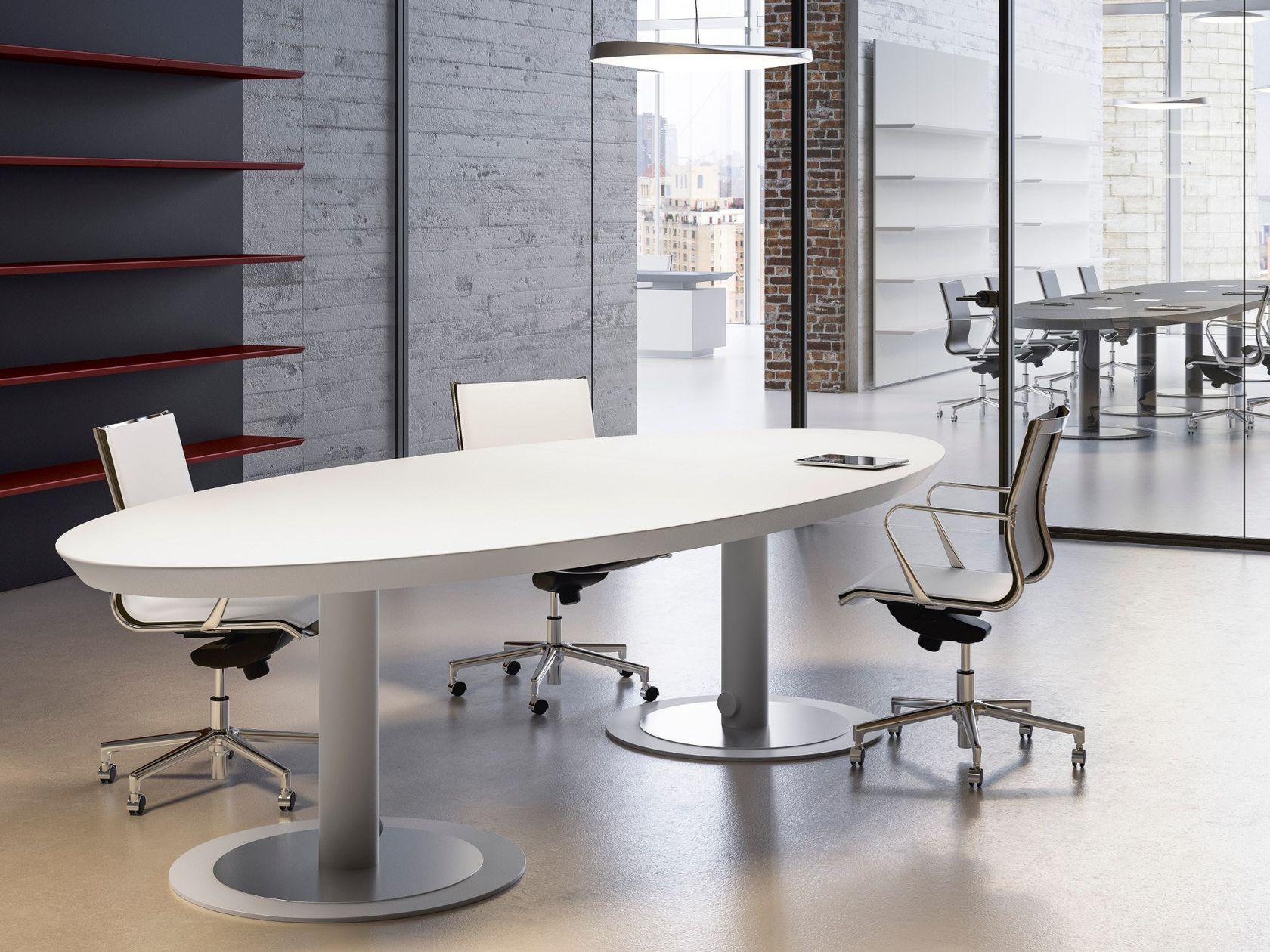 MULTIPLICEO Table de réunion en bois By FANTONI