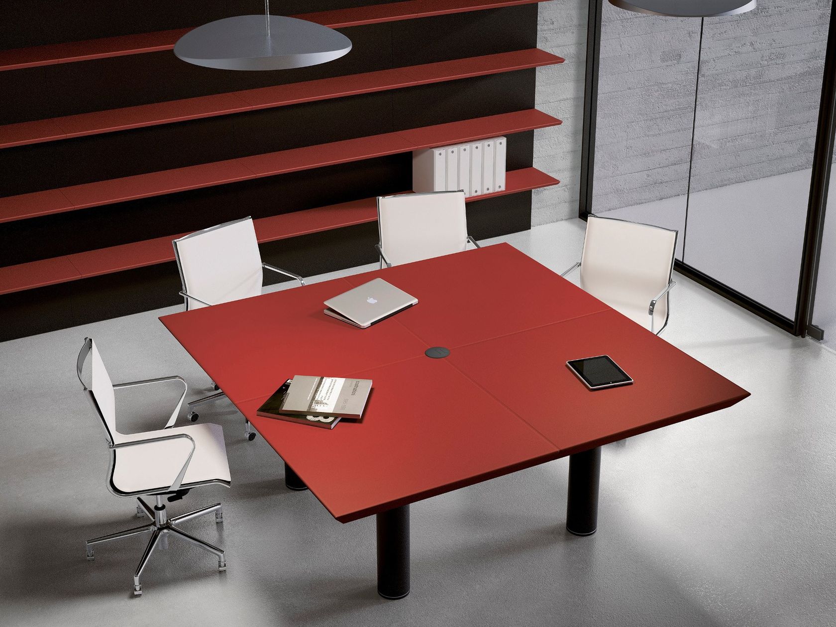 MULTIPLICEO Wooden meeting table By FANTONI