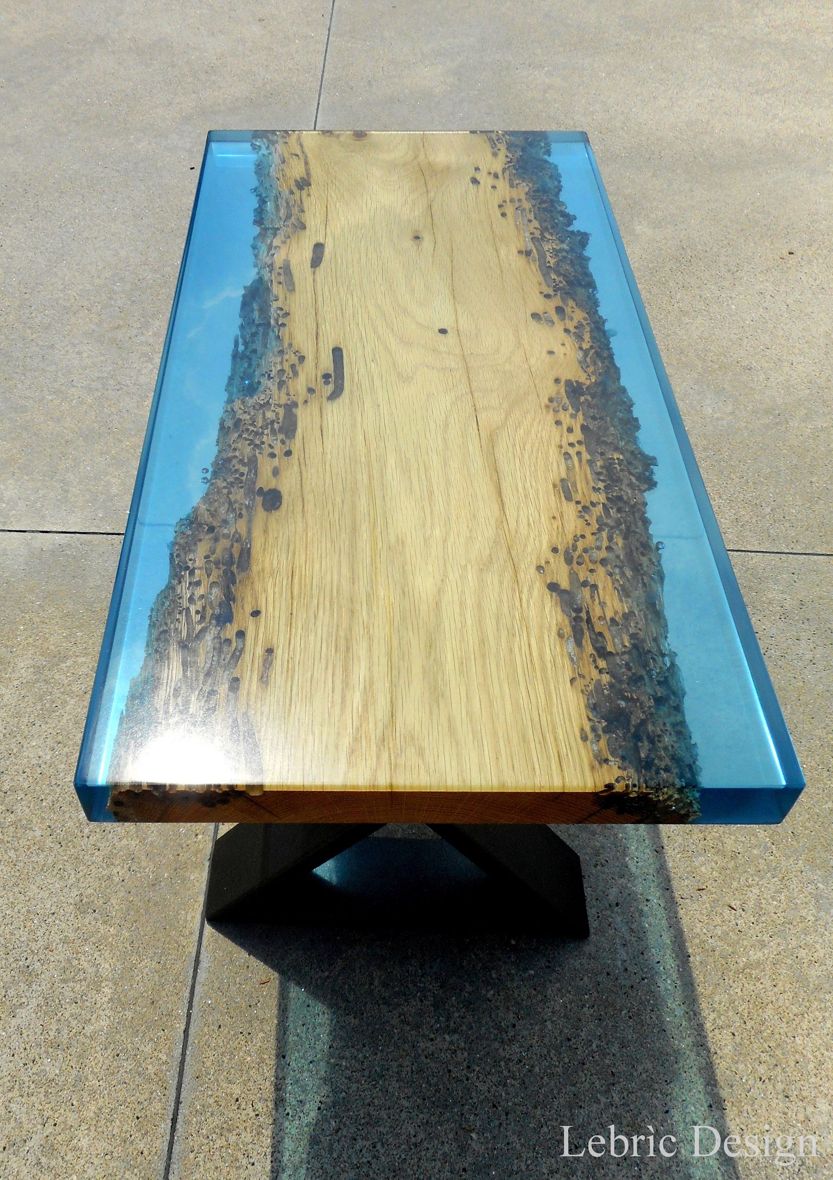 Briccola wood and resin coffee table MURANO By ANTICO TRENTINO