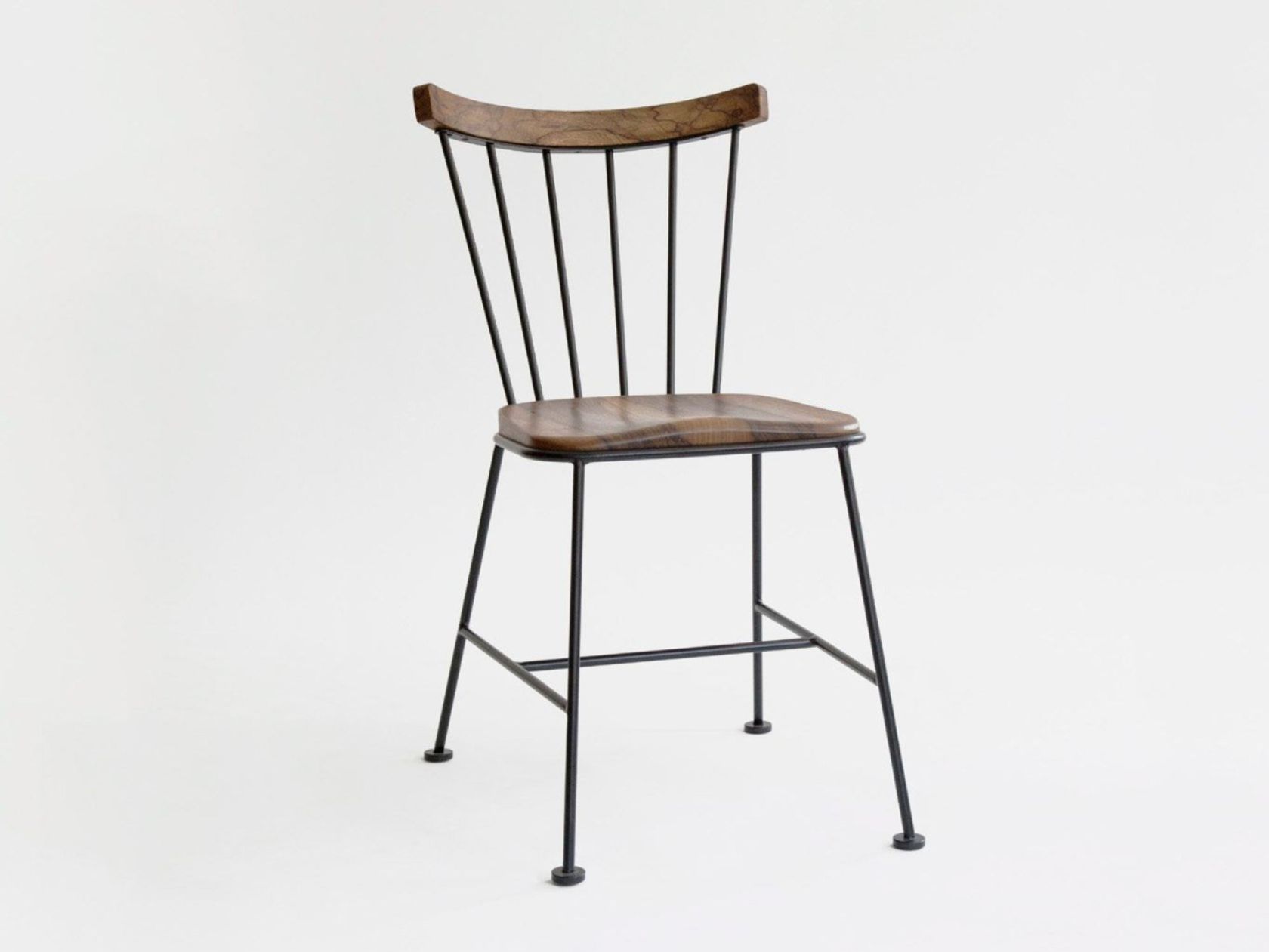 Open back wooden and metal chair MW By metal&wood design Rached Sultan