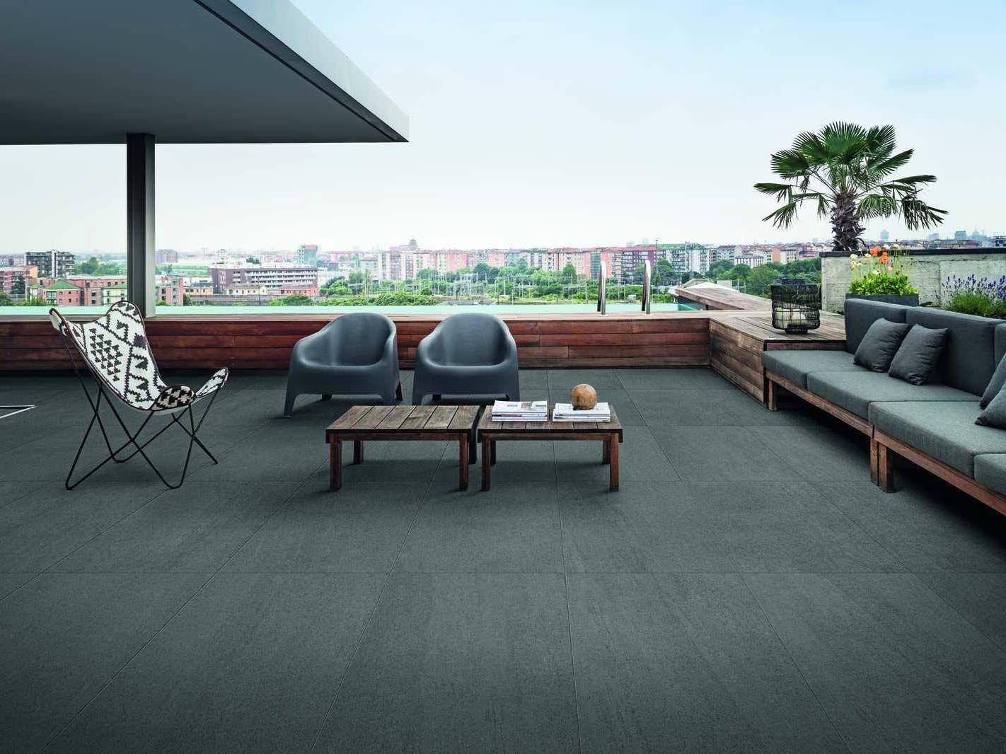 Rectified porcelain stoneware wall/floor tiles MYSTONE BASALTO By MARAZZI