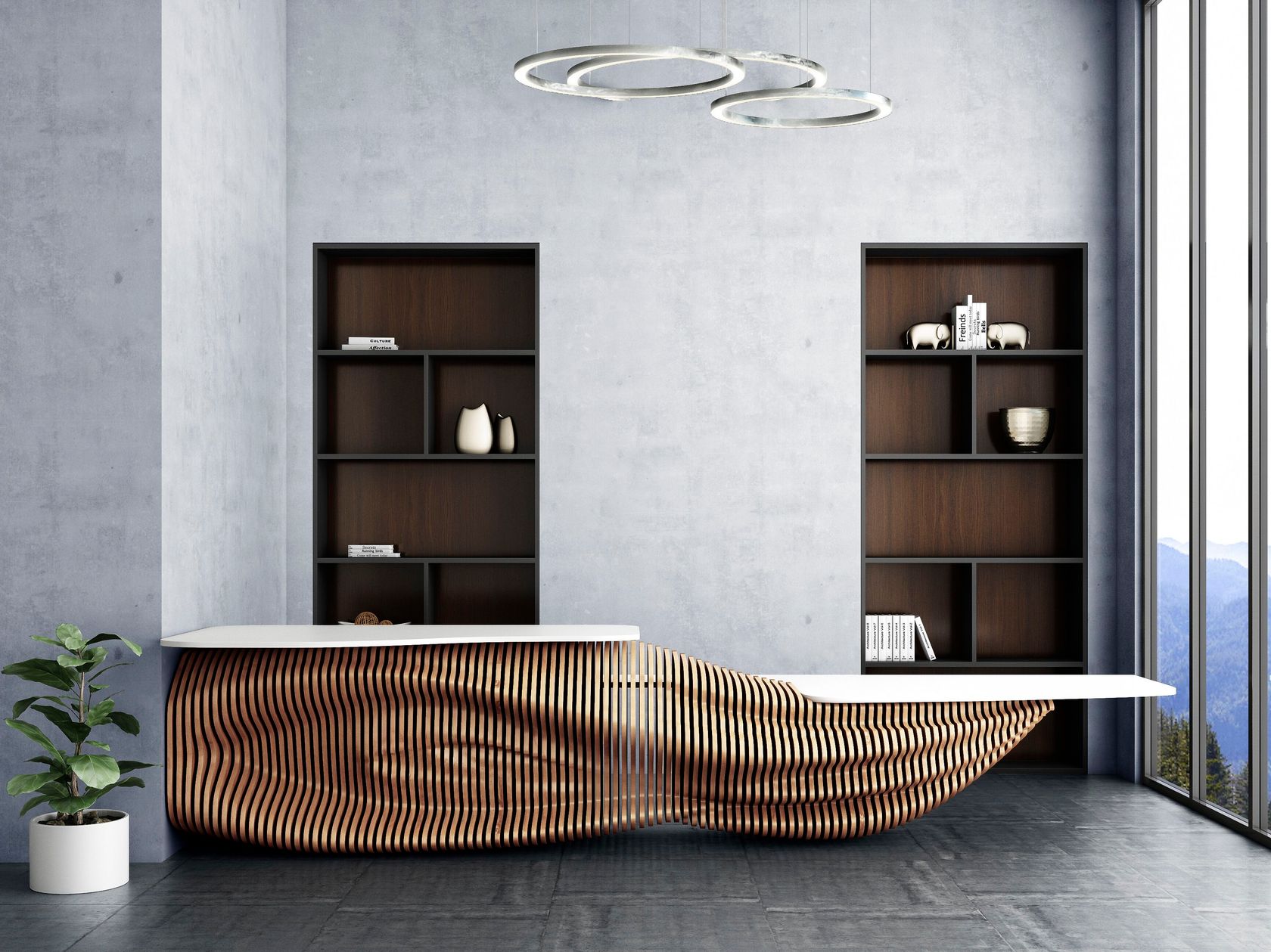 AQUA Reception desk By MYWOODREAM