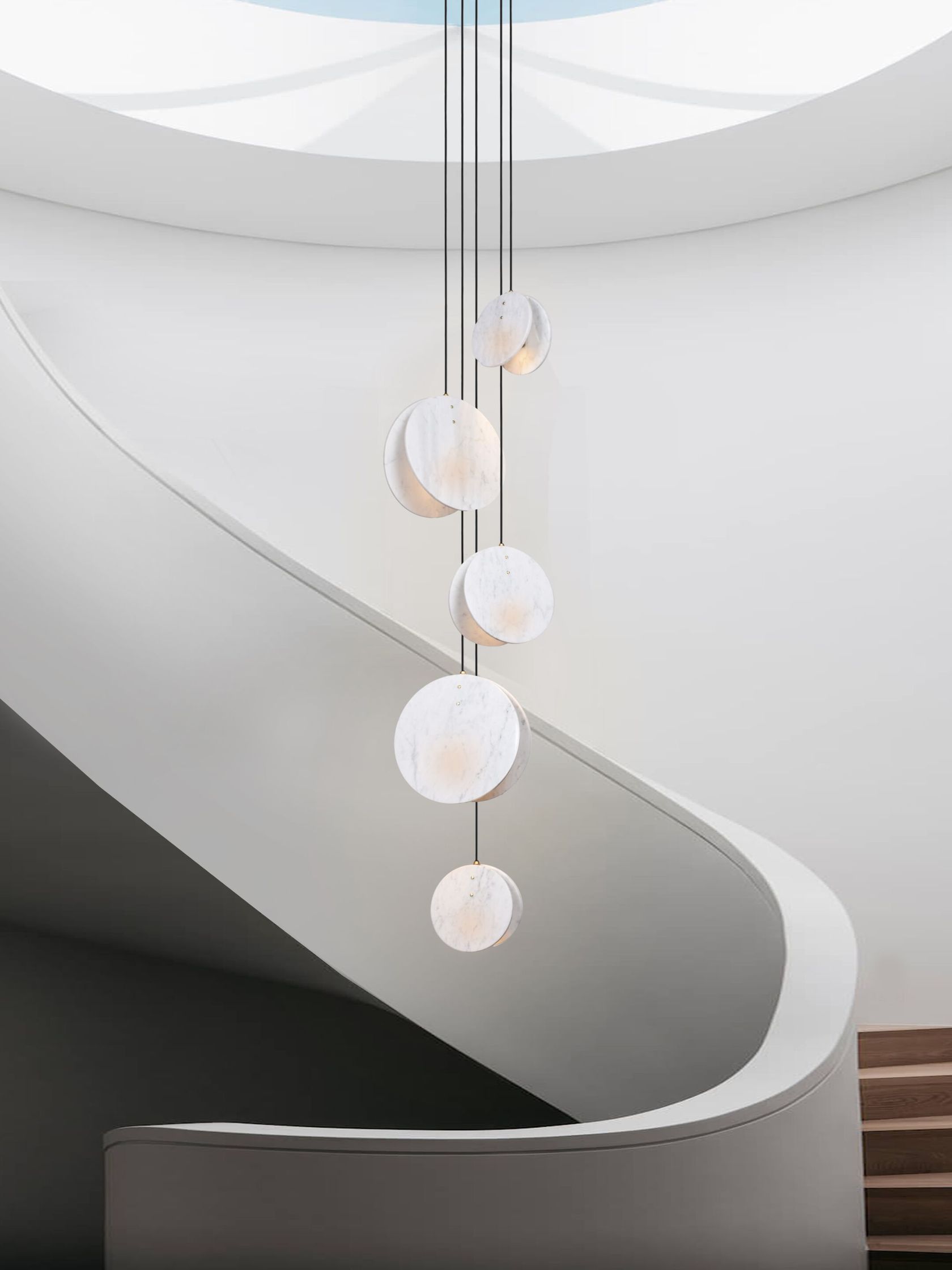 SHELL 5 PIECE Pendant lamp By Marc Wood | design Marc Wood Designer