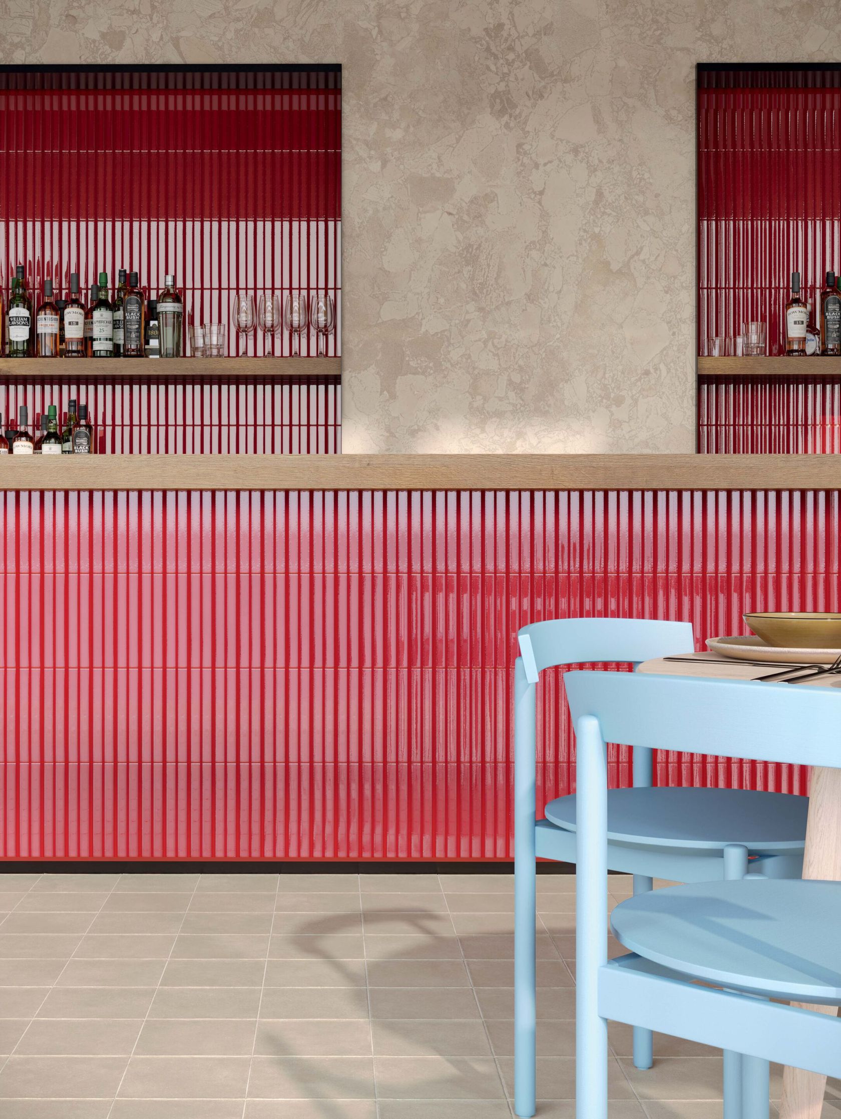 MINIATURE RIMA Glazed porcelain stoneware 3D Wall Cladding By Marca Corona